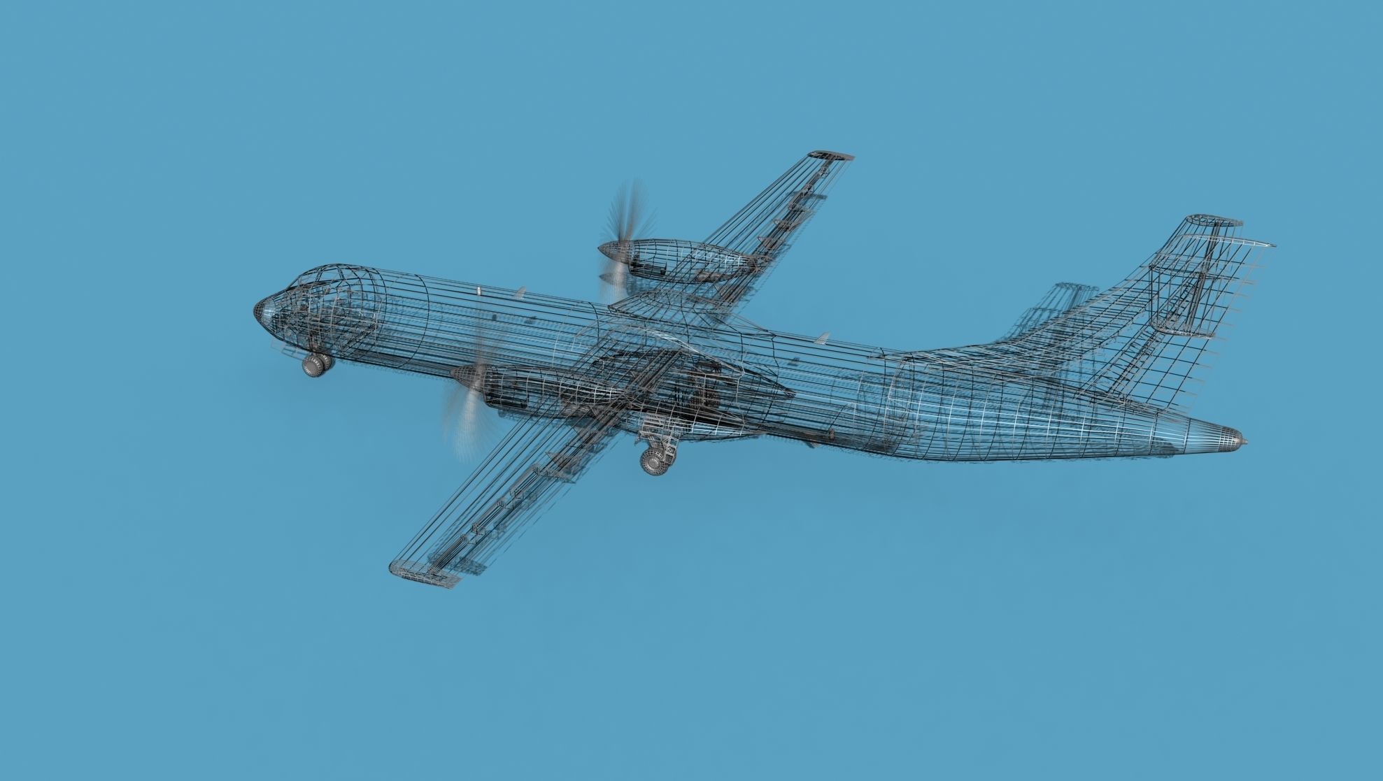 ATR ATR-72-600 Astra 3D model animated rigged | CGTrader
