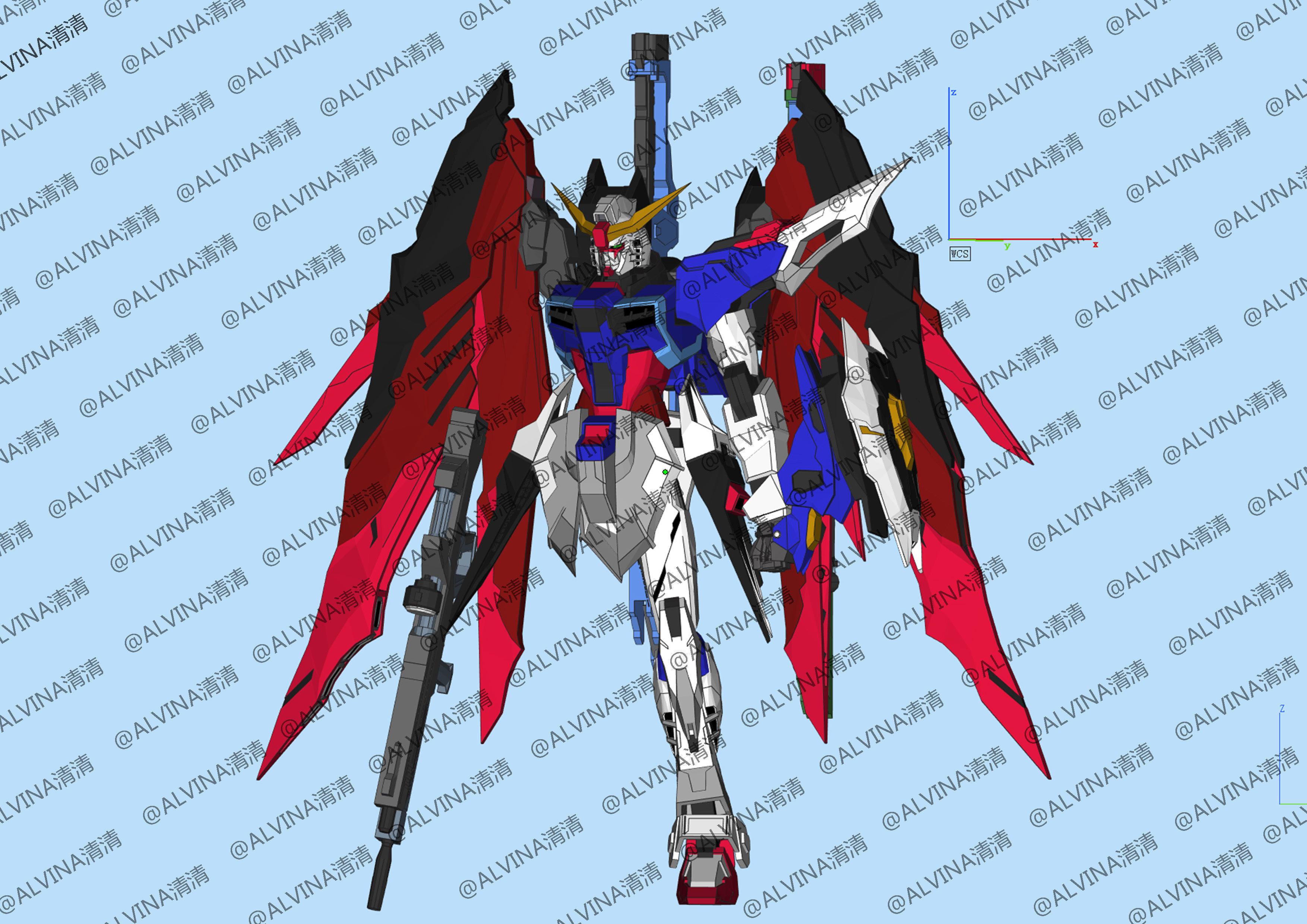 3D model Metal Build Style Destiny Gundam Armor - DIY Cosplay Pepakura ...