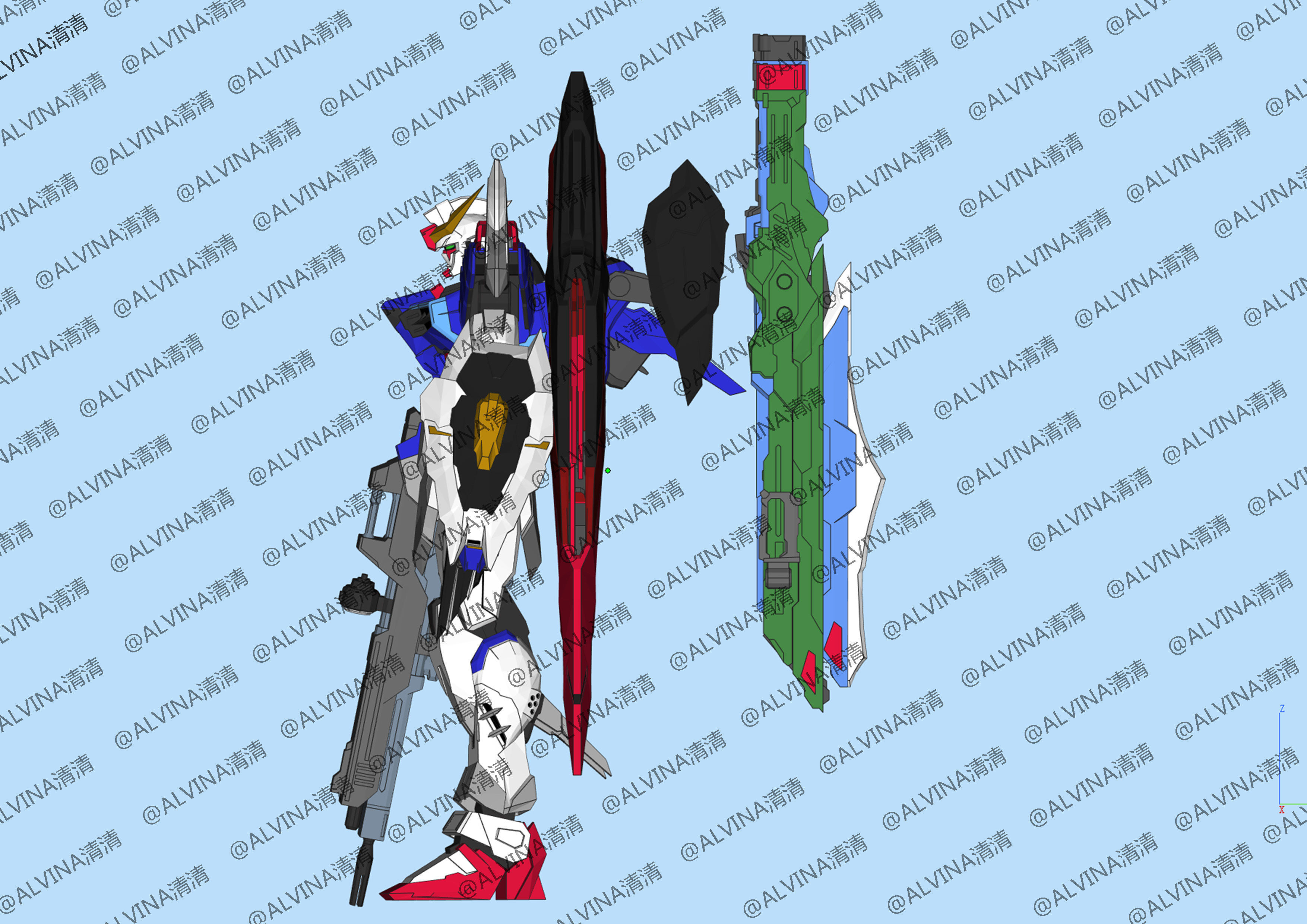 3D model Metal Build Style Destiny Gundam Armor - DIY Cosplay Pepakura ...