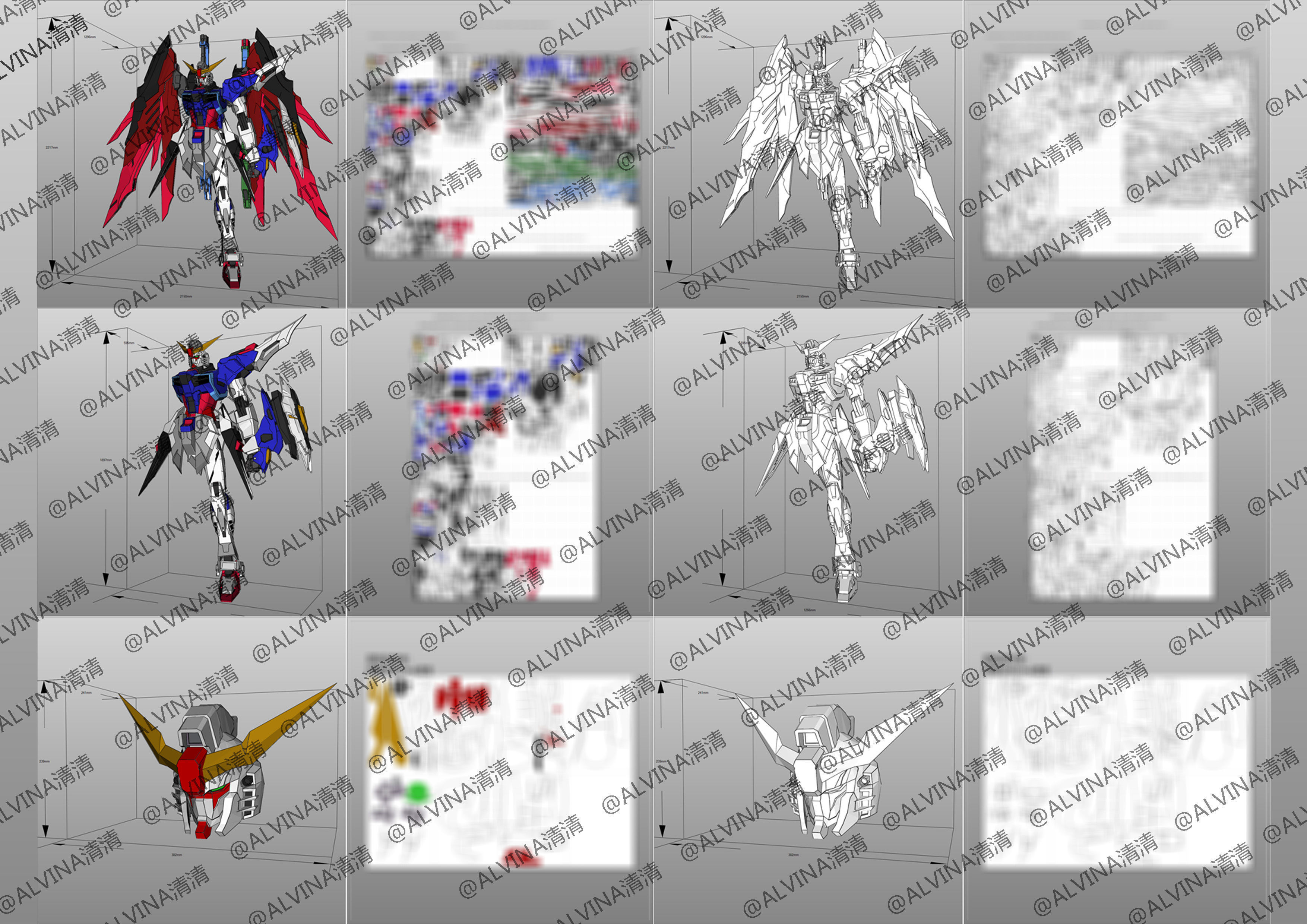 3D model Metal Build Style Destiny Gundam Armor - DIY Cosplay Pepakura ...