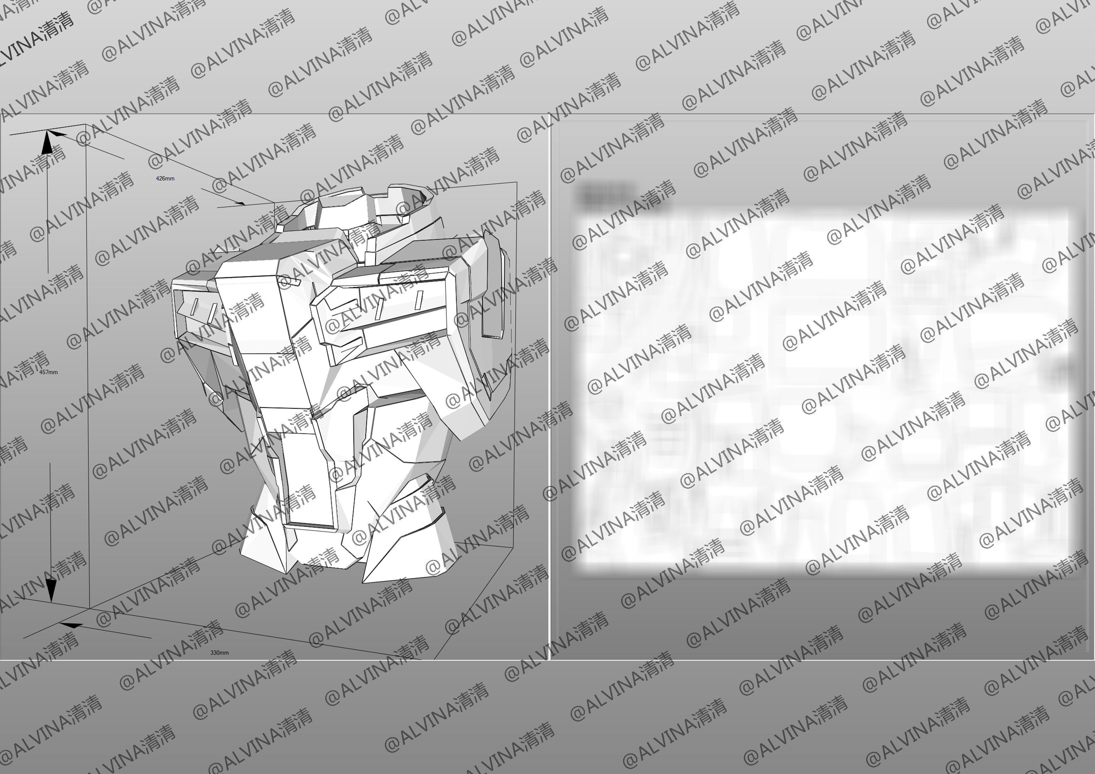 3D model Metal Build Style Destiny Gundam Armor - DIY Cosplay Pepakura ...