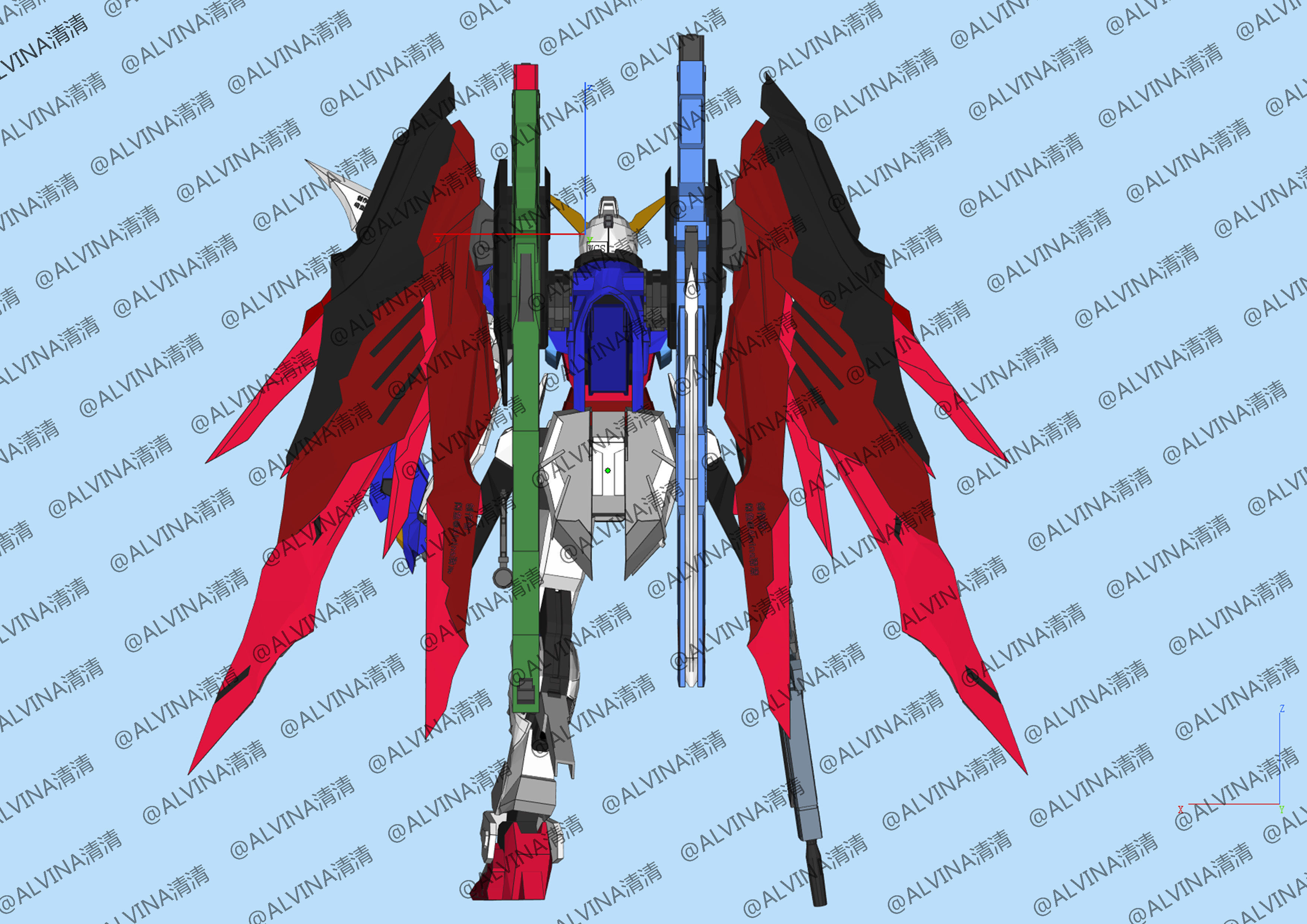 3D model Metal Build Style Destiny Gundam Armor - DIY Cosplay Pepakura ...