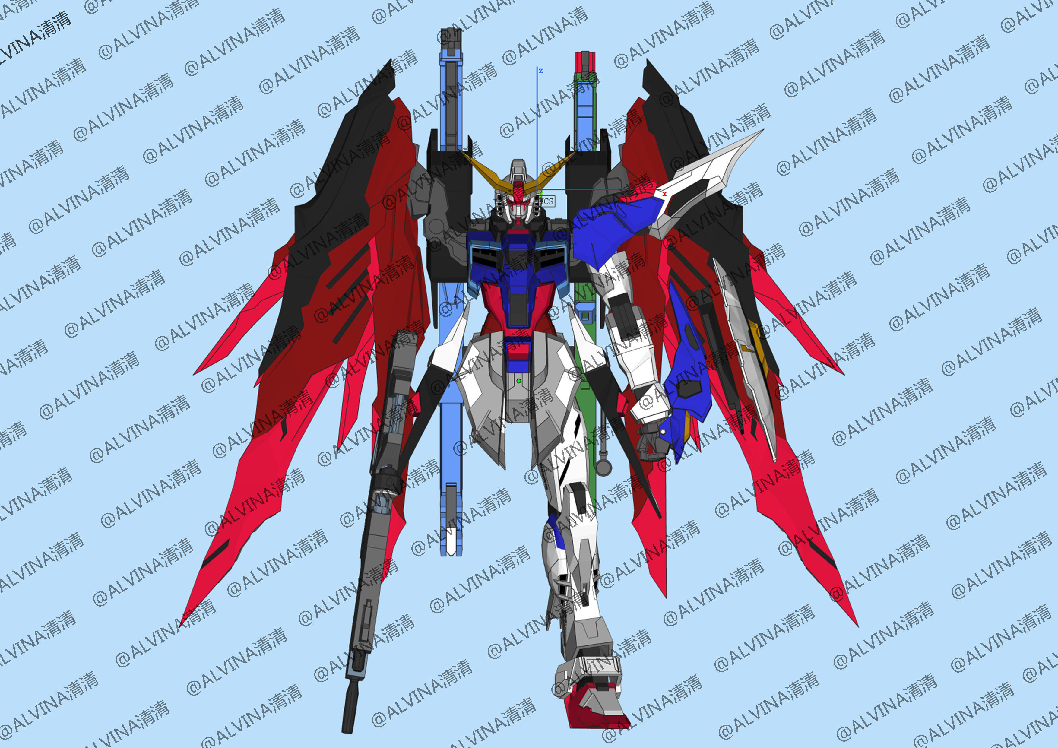 3D model Metal Build Style Destiny Gundam Armor - DIY Cosplay Pepakura ...