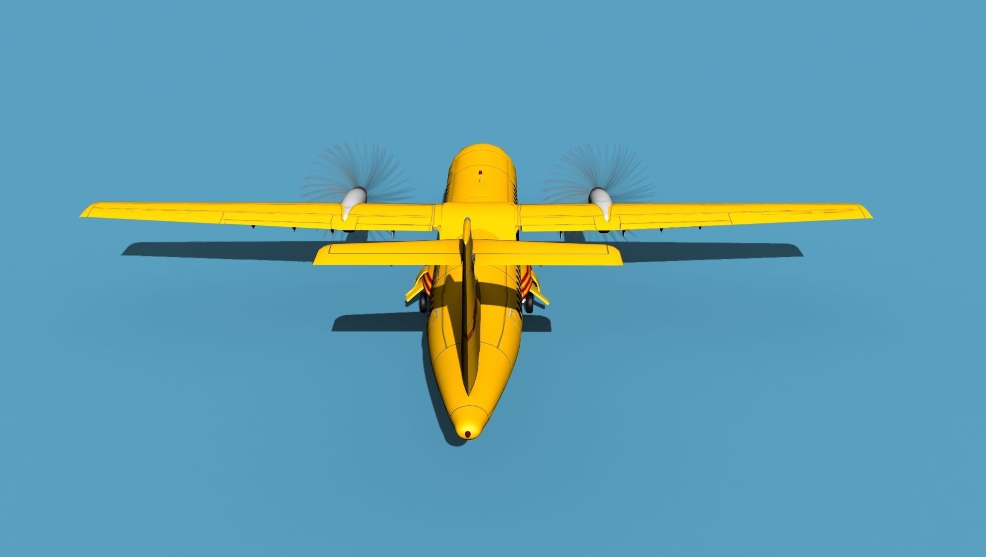 ATR ATR-72-600 DHL Cargo 3D model animated | CGTrader