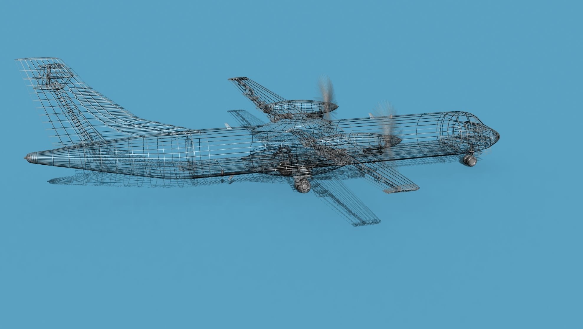 ATR ATR-72-600 UN 3D model animated rigged | CGTrader