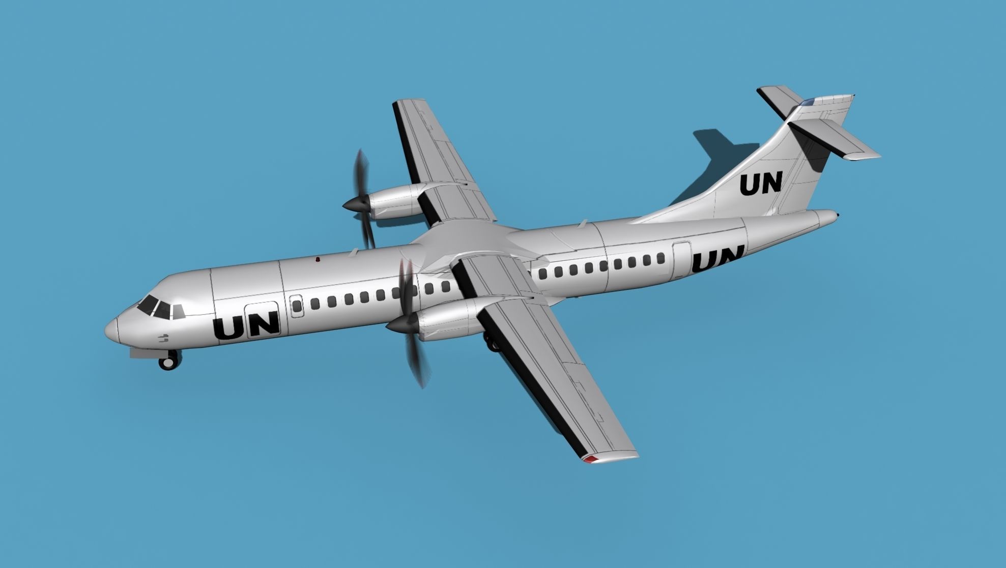 ATR ATR-72-600 UN 3D model animated rigged | CGTrader