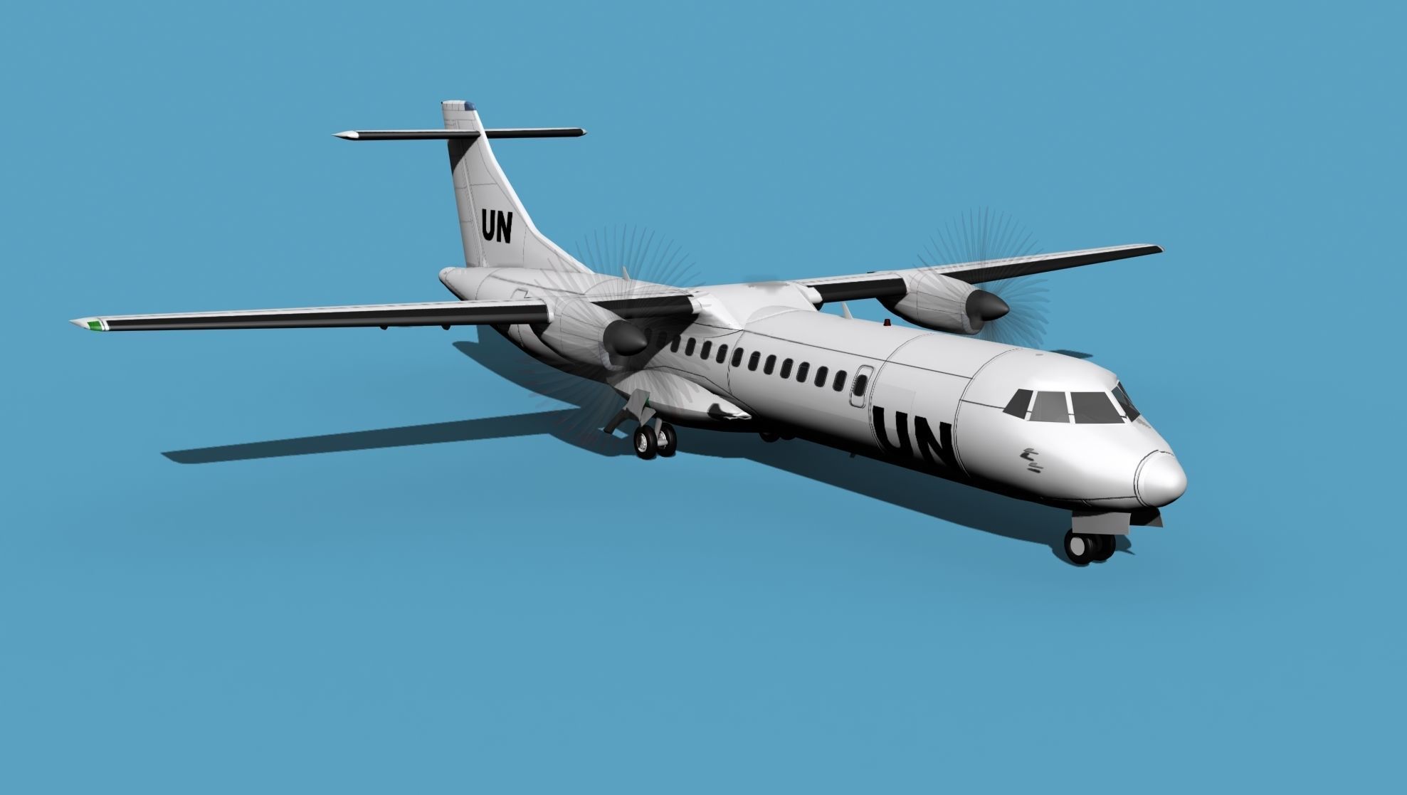 ATR ATR-72-600 UN 3D model animated rigged | CGTrader