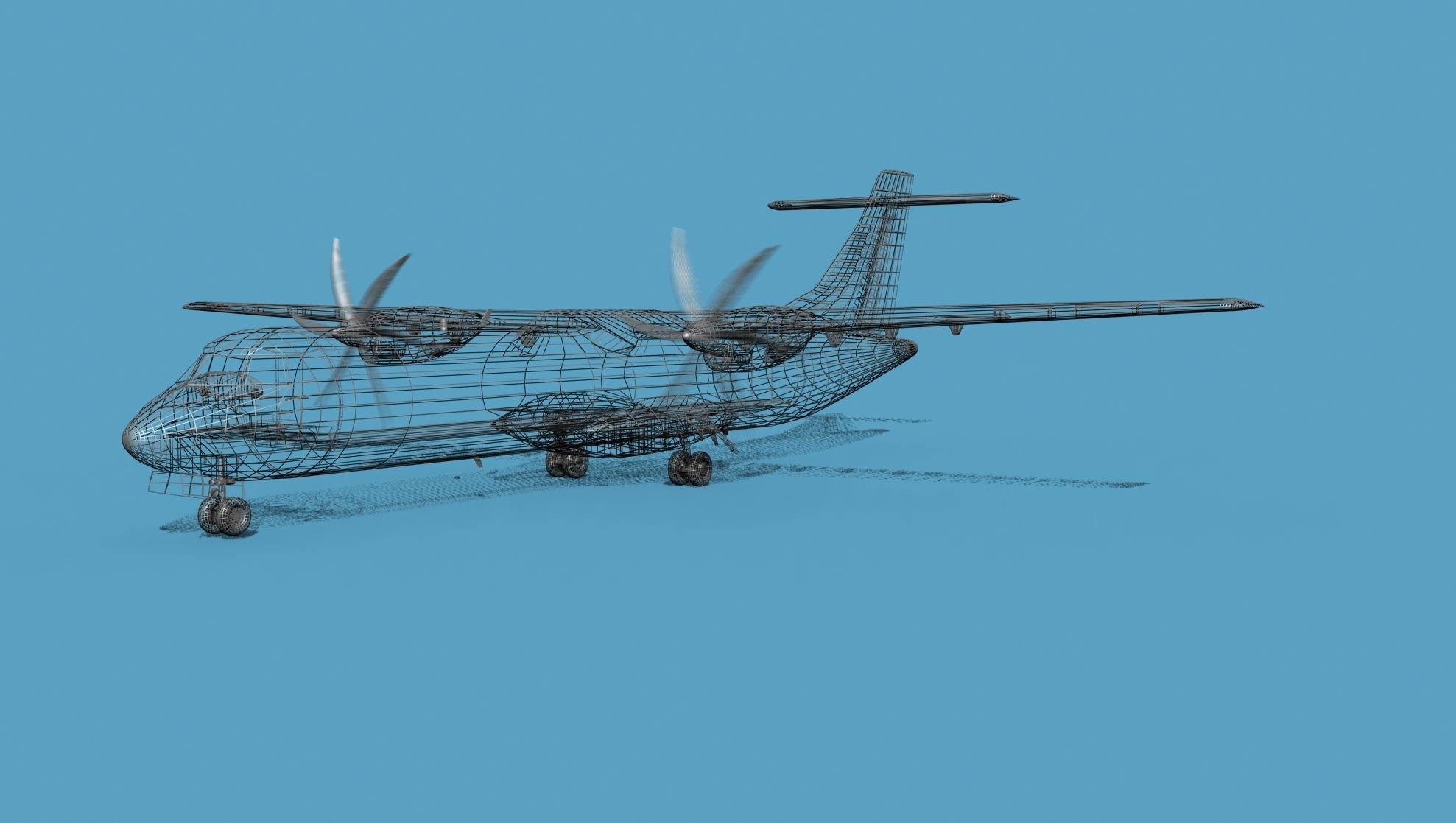 ATR ATR-72-600 UN 3D model animated rigged | CGTrader