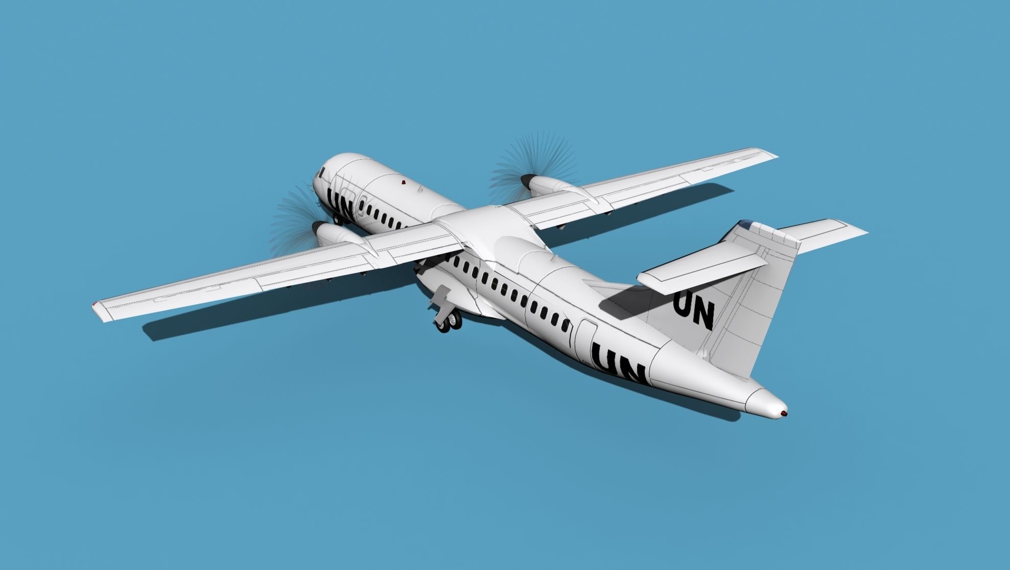 ATR ATR-72-600 UN 3D model animated rigged | CGTrader