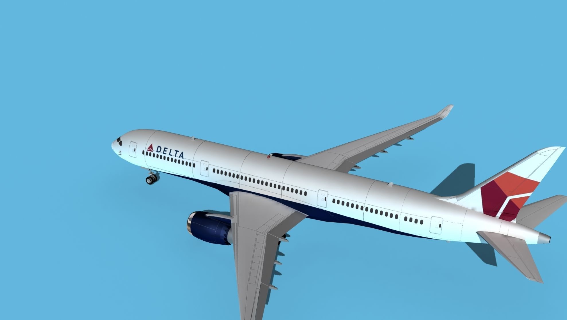Boeing 787-9 Delta Airlines 3D model animated rigged | CGTrader