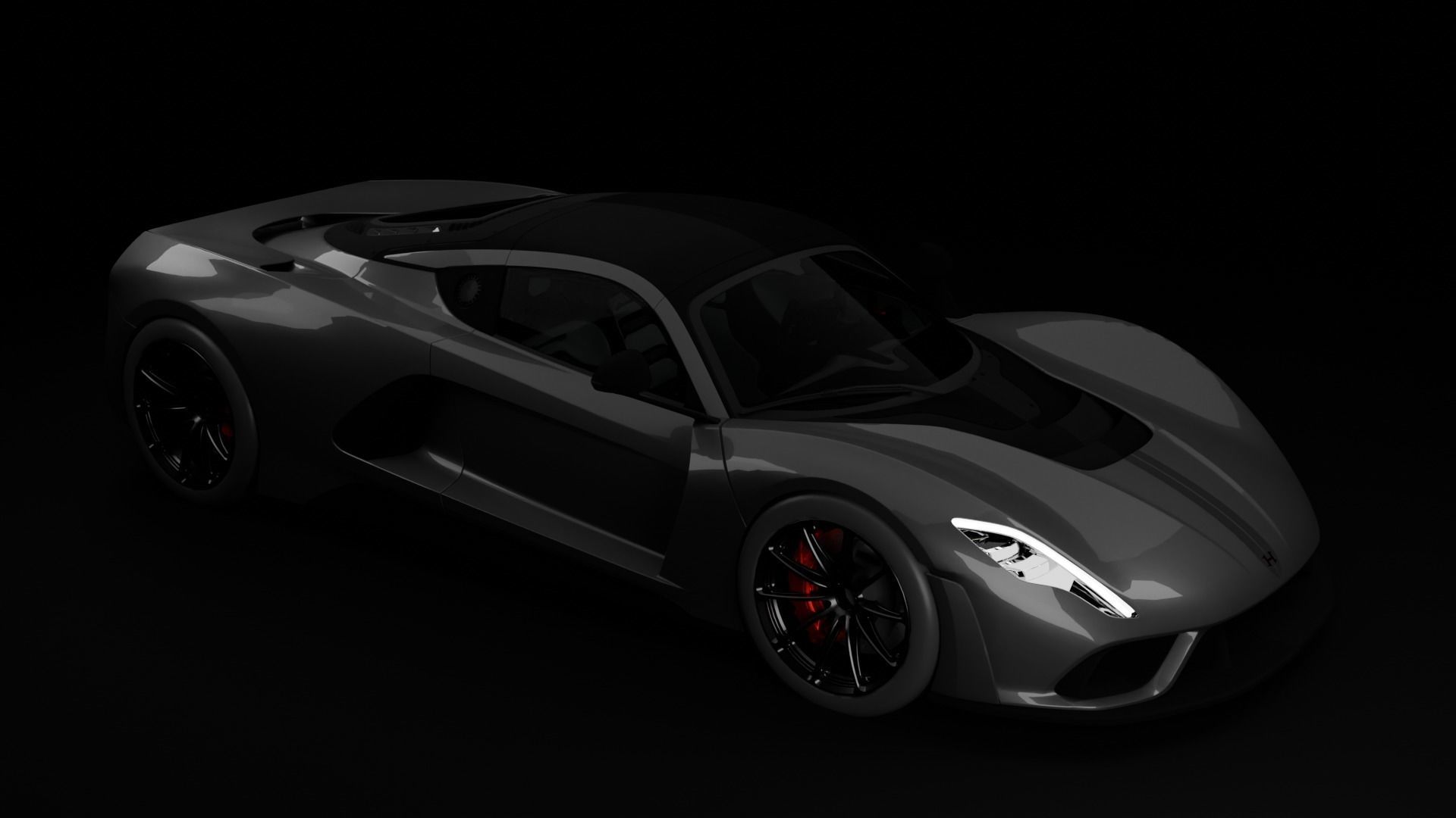 Hennessey f5 free VR / AR / low-poly 3D model rigged | CGTrader