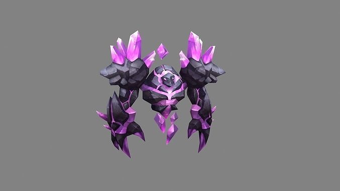 3D model Amethyst stone monster - rock devil VR / AR / low-poly | CGTrader