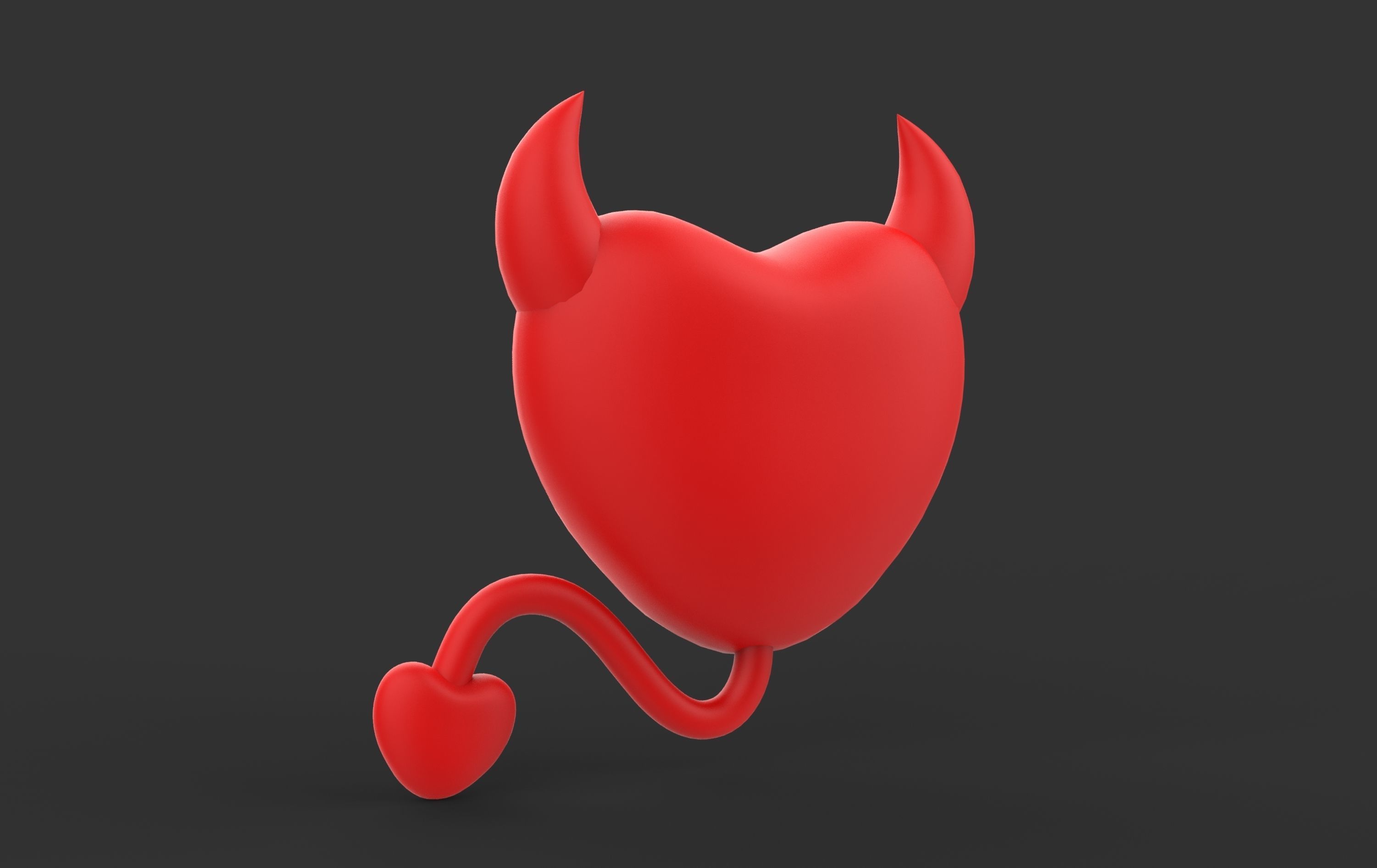 devil heart icon 3D model animated | CGTrader