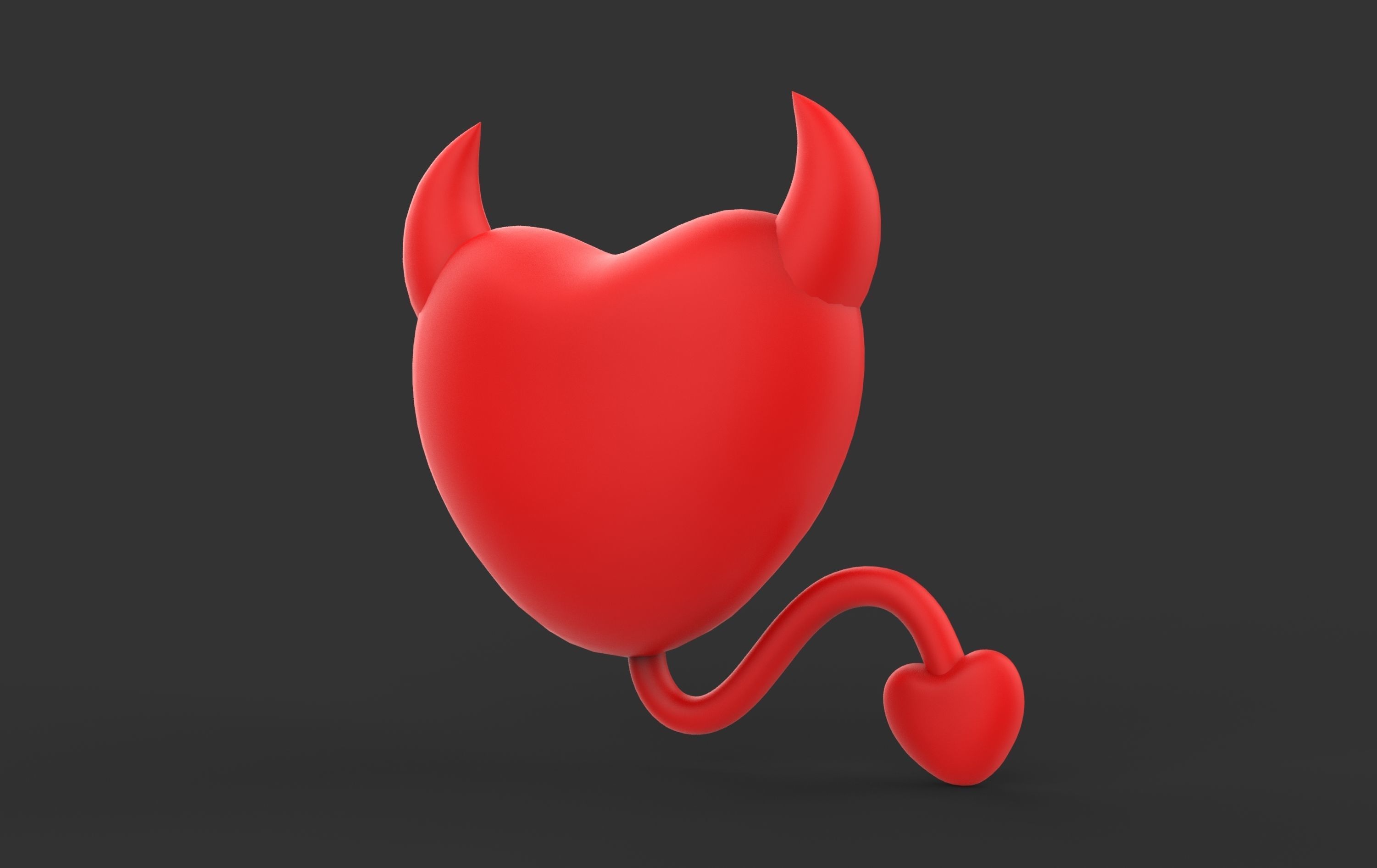 devil heart icon 3D model animated | CGTrader