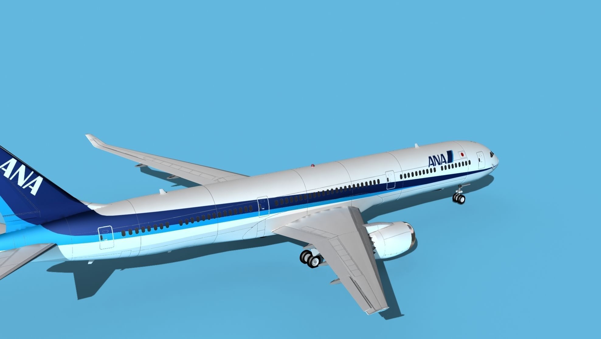 Boeing 787-10 ANA 3D model animated rigged | CGTrader