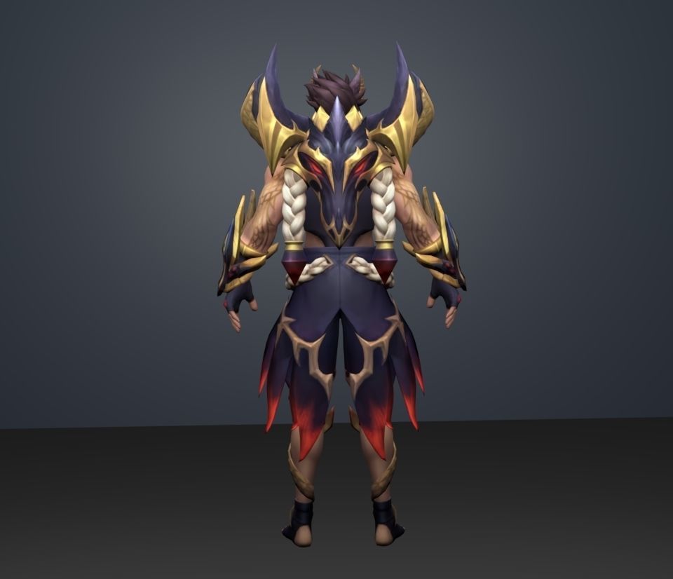 obsidian dragon 3D model animated rigged | CGTrader