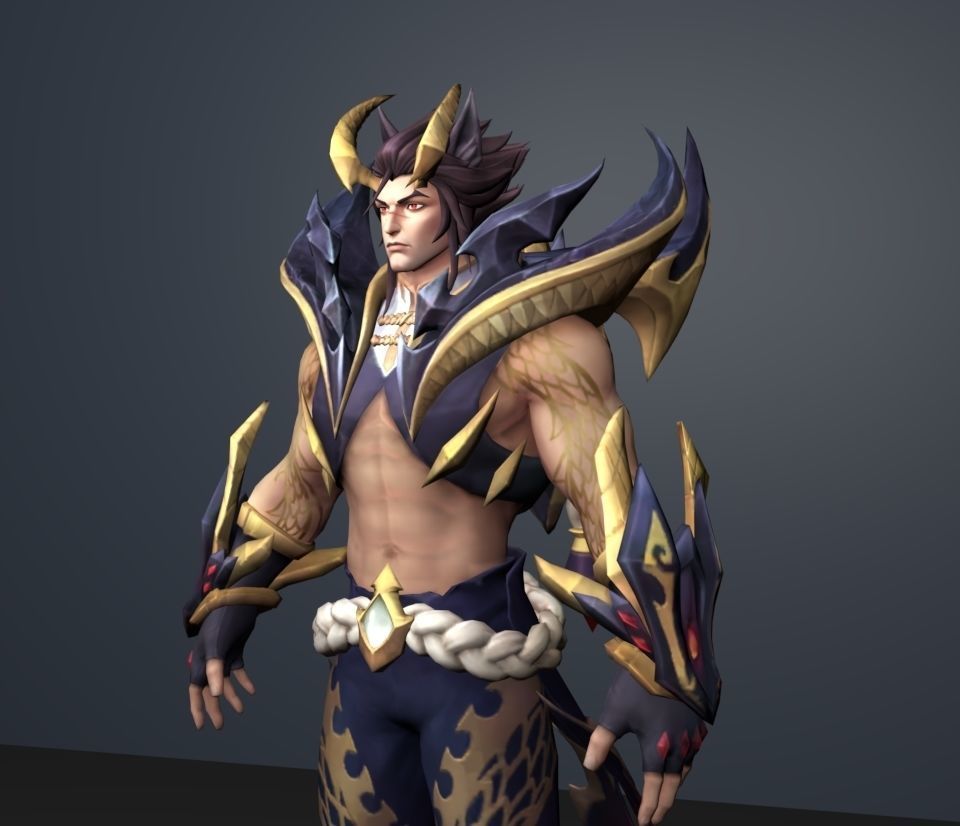 obsidian dragon 3D model animated rigged | CGTrader