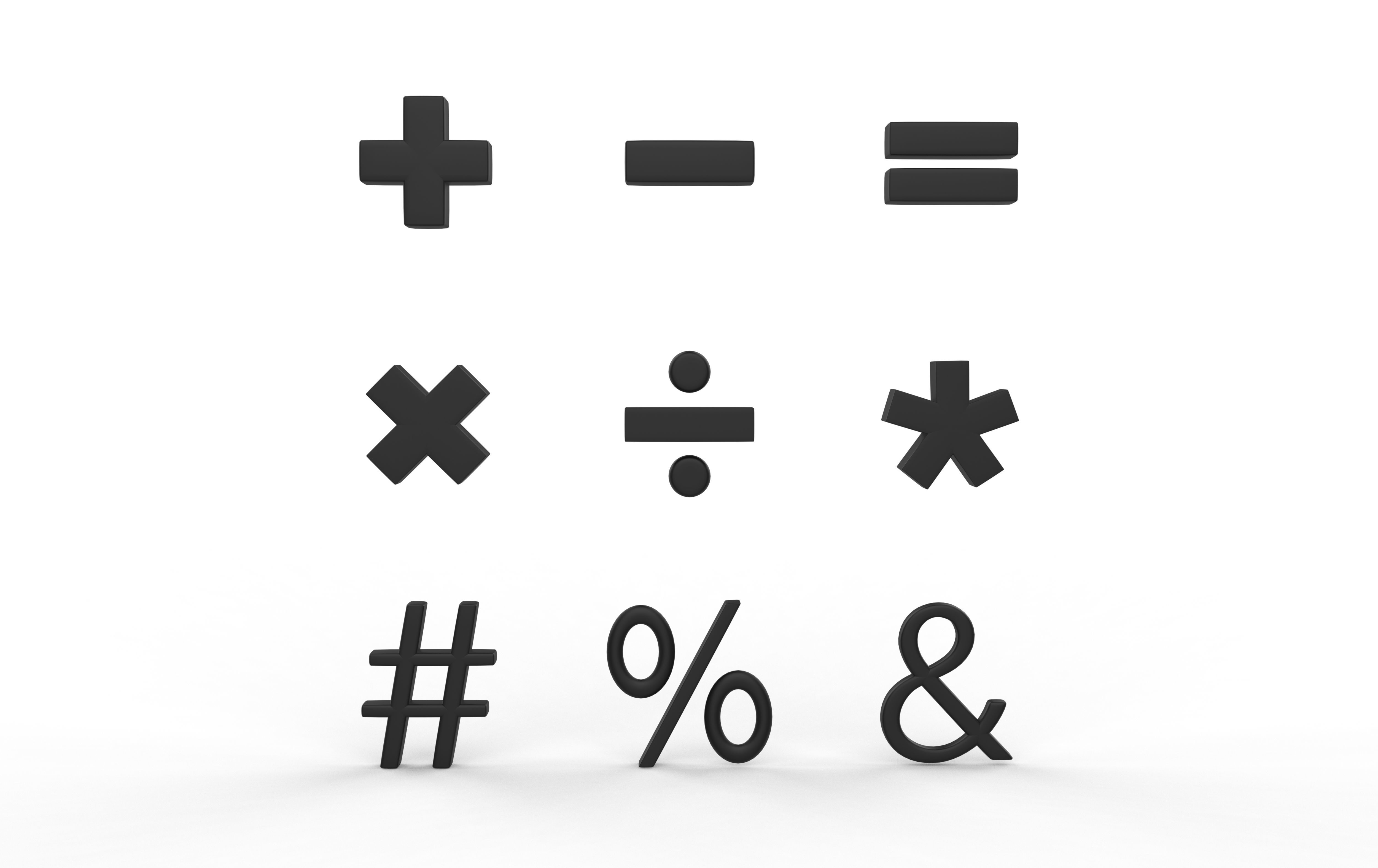 Mathematical Symbols 3D model animated | CGTrader