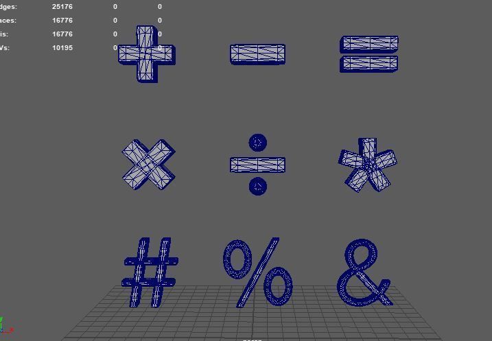 Mathematical Symbols 3D model animated | CGTrader