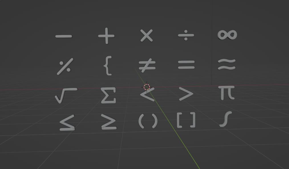 mathematical symbol 3D model animated | CGTrader