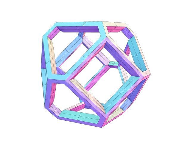 Biscribed Truncated Octahedron free 3D model 3D printable | CGTrader