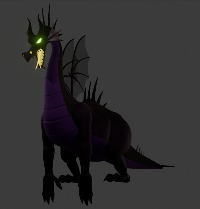 Maleficent Dragon free 3D model rigged | CGTrader