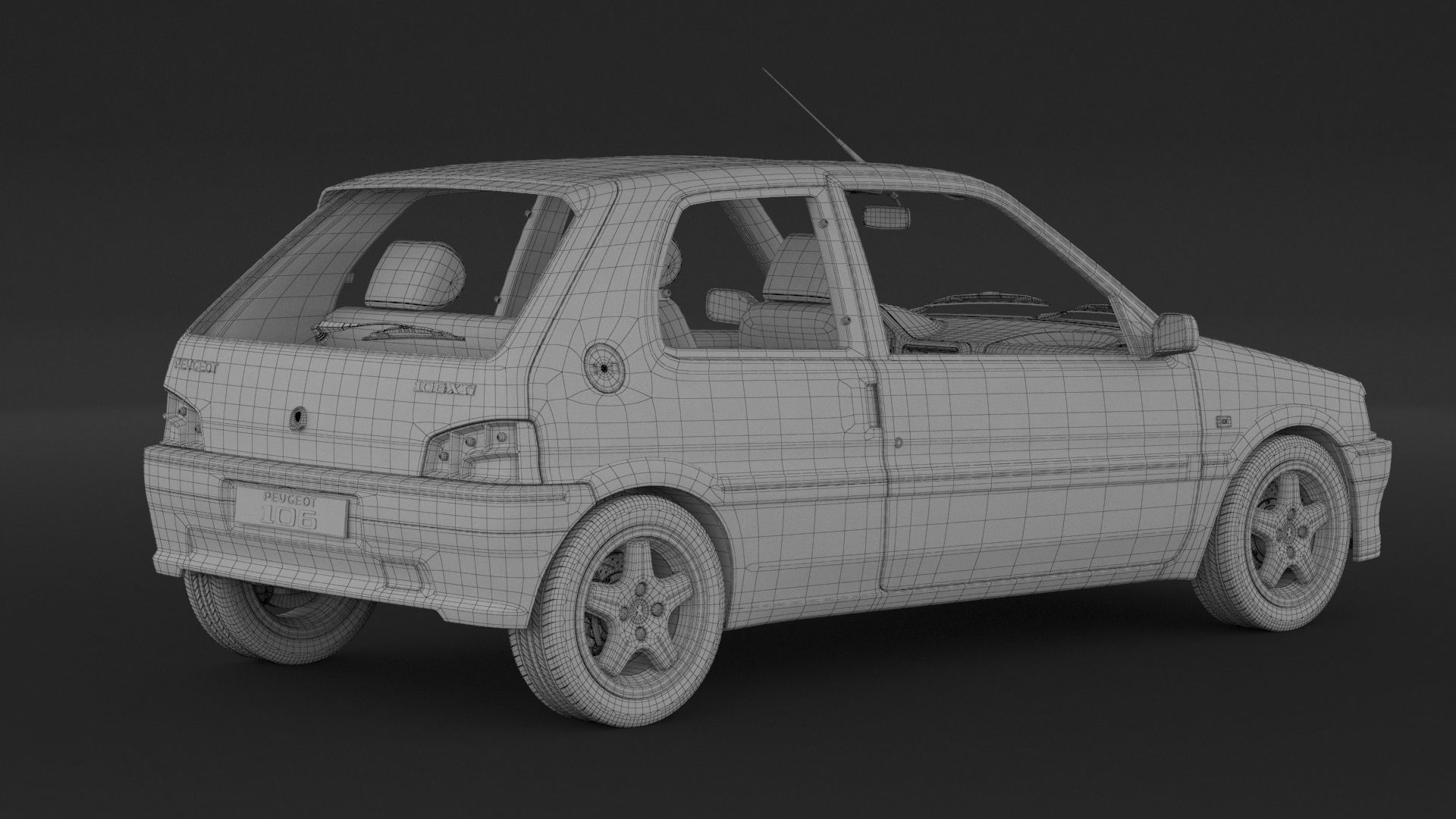 Peugeot 106 XSI 3D model | CGTrader