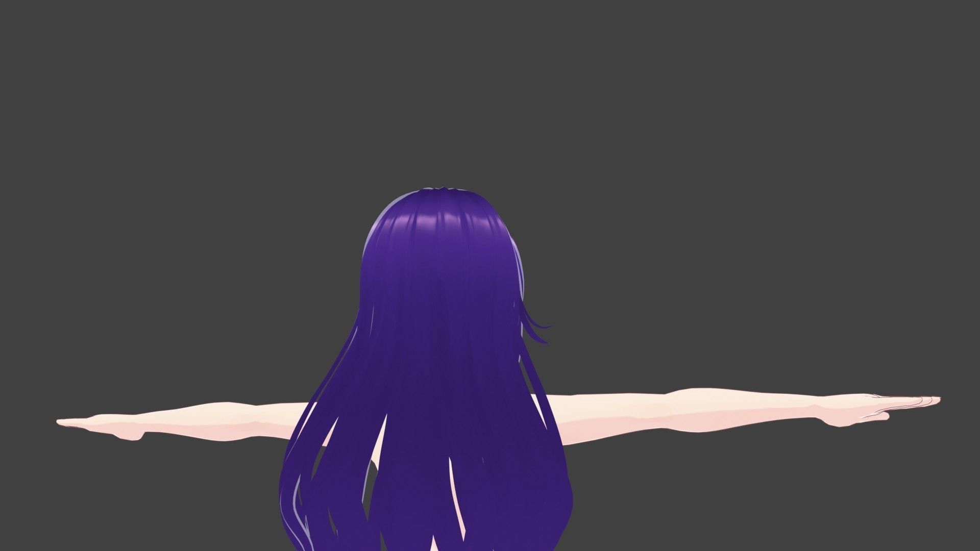 3D model T pose rigged model - Ai Hoshino anime girl 3D model VR / AR ...