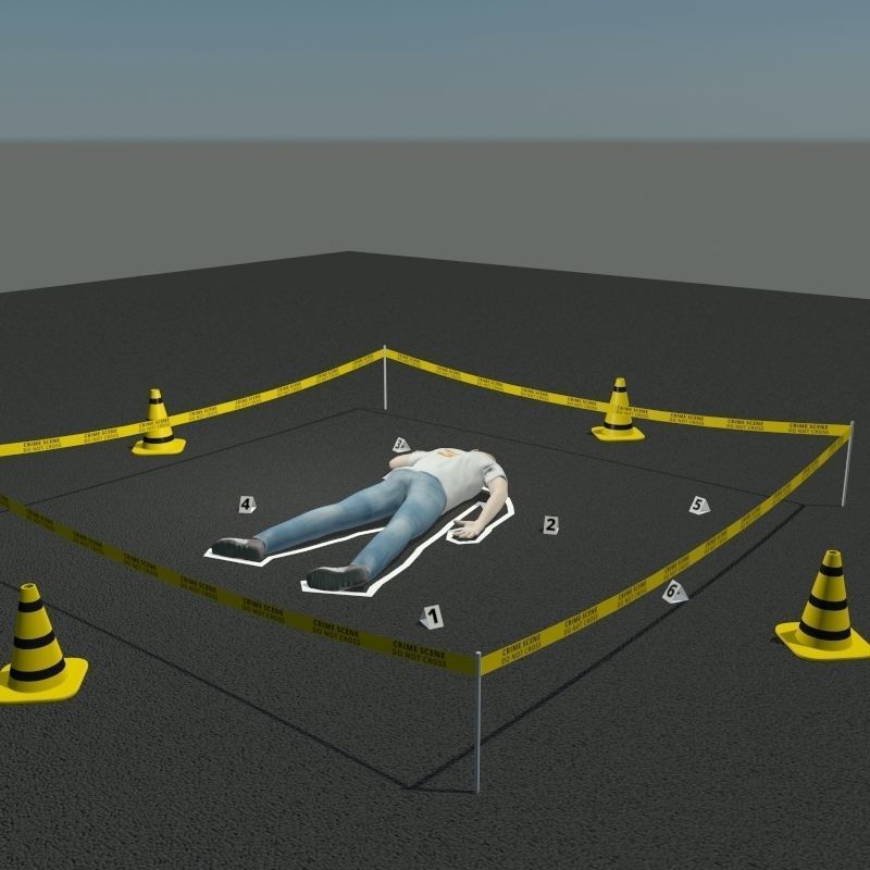Crime scene 3D model | CGTrader