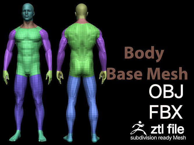 3D model Body Base Mesh 3D model VR / AR / low-poly | CGTrader