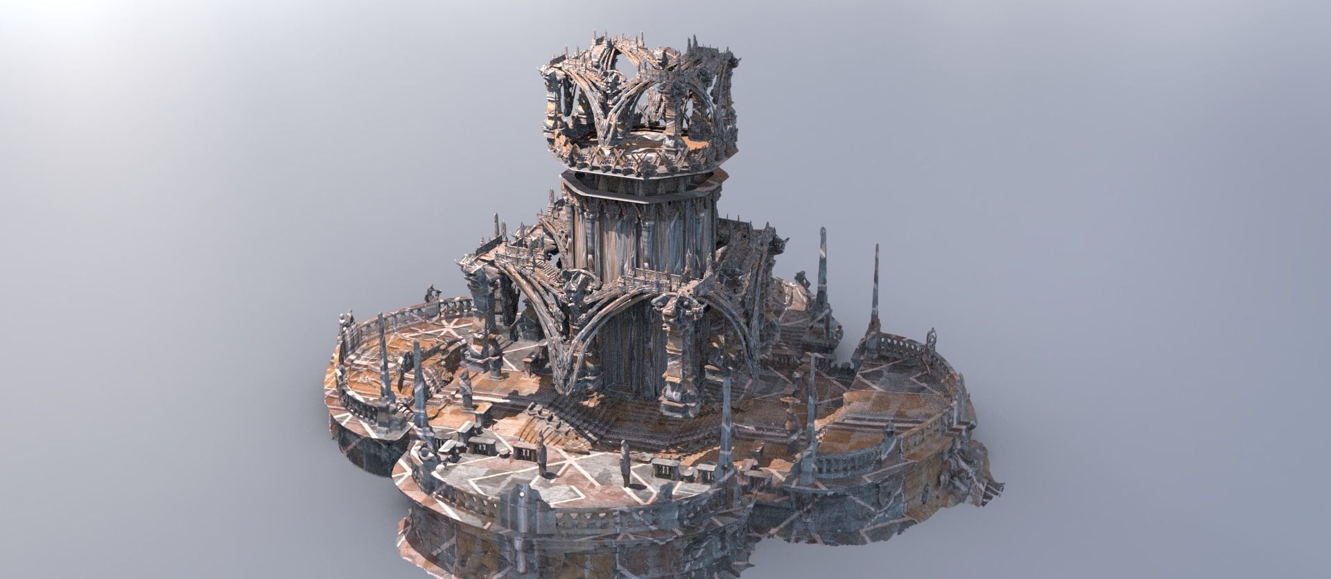 Sardian Stone platforms 3D model | CGTrader