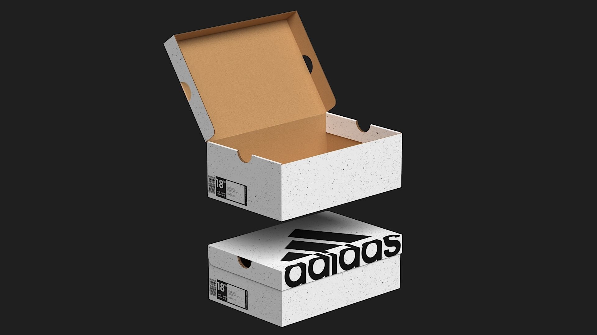 3D model Adidas Shoe Box PBR 01 VR / AR / low-poly | CGTrader