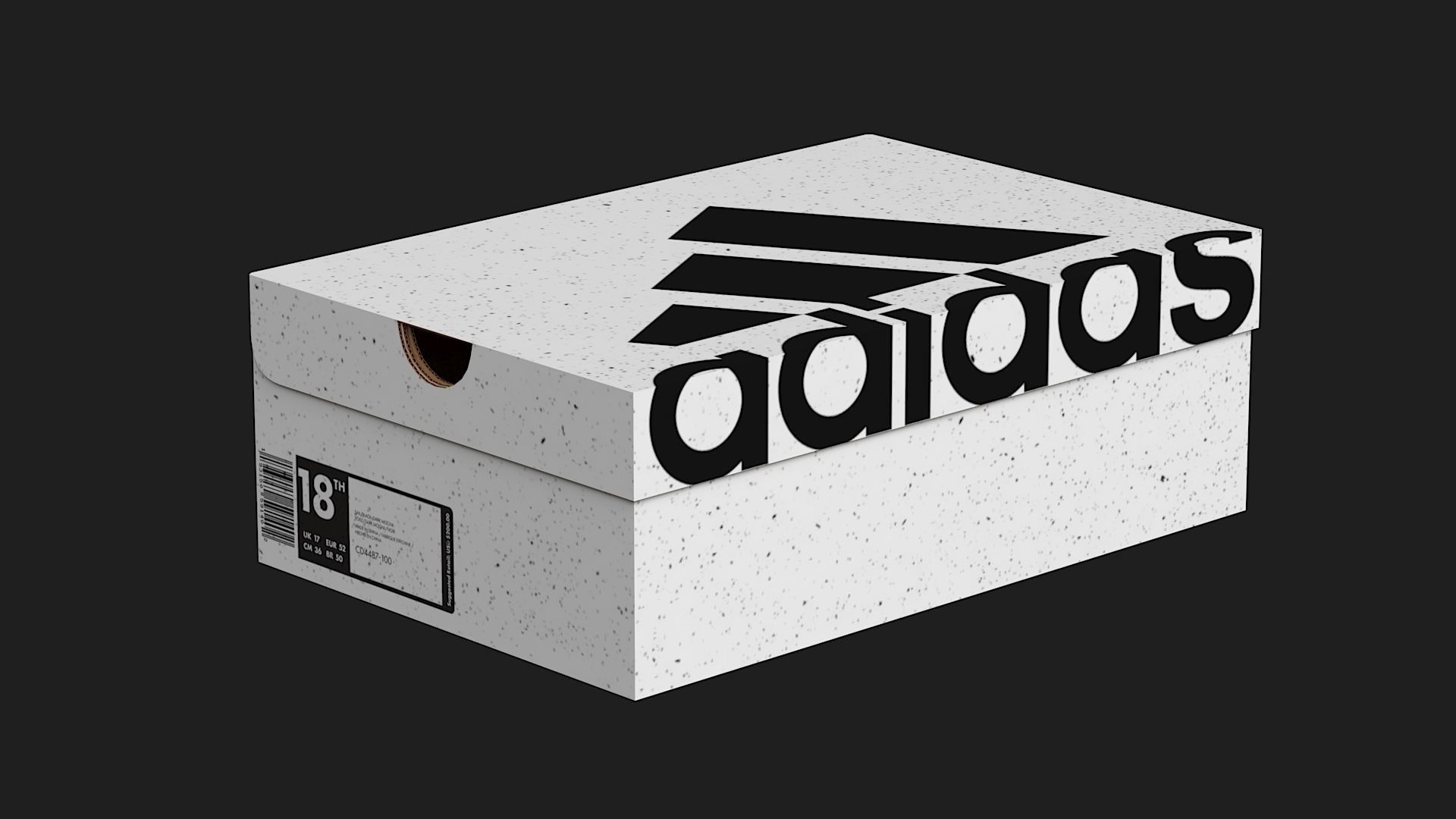 3D model Adidas Shoe Box PBR 01 VR / AR / low-poly | CGTrader