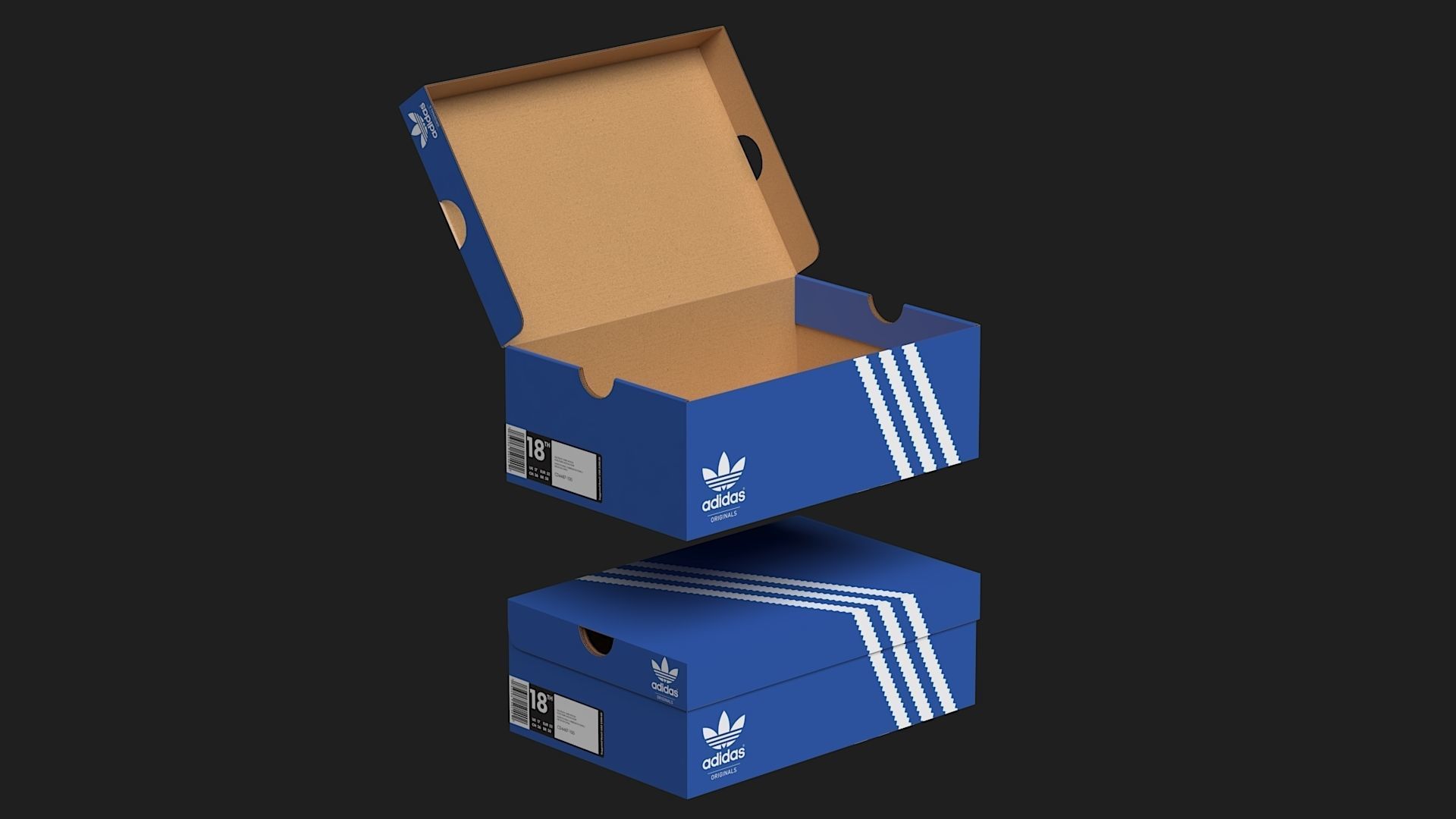 3D model Adidas Shoe Box PBR 02 VR / AR / low-poly | CGTrader