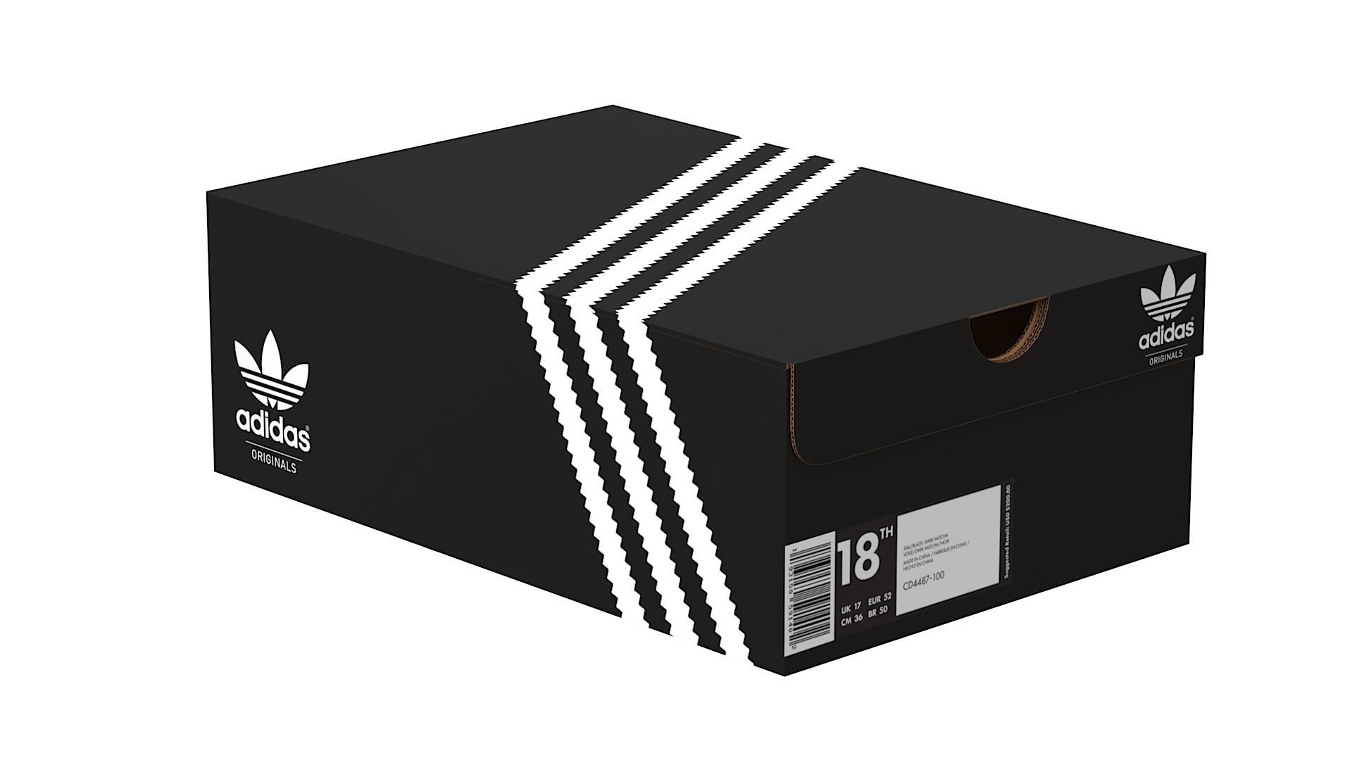 3D model Adidas Shoe Box PBR 03 VR / AR / low-poly | CGTrader
