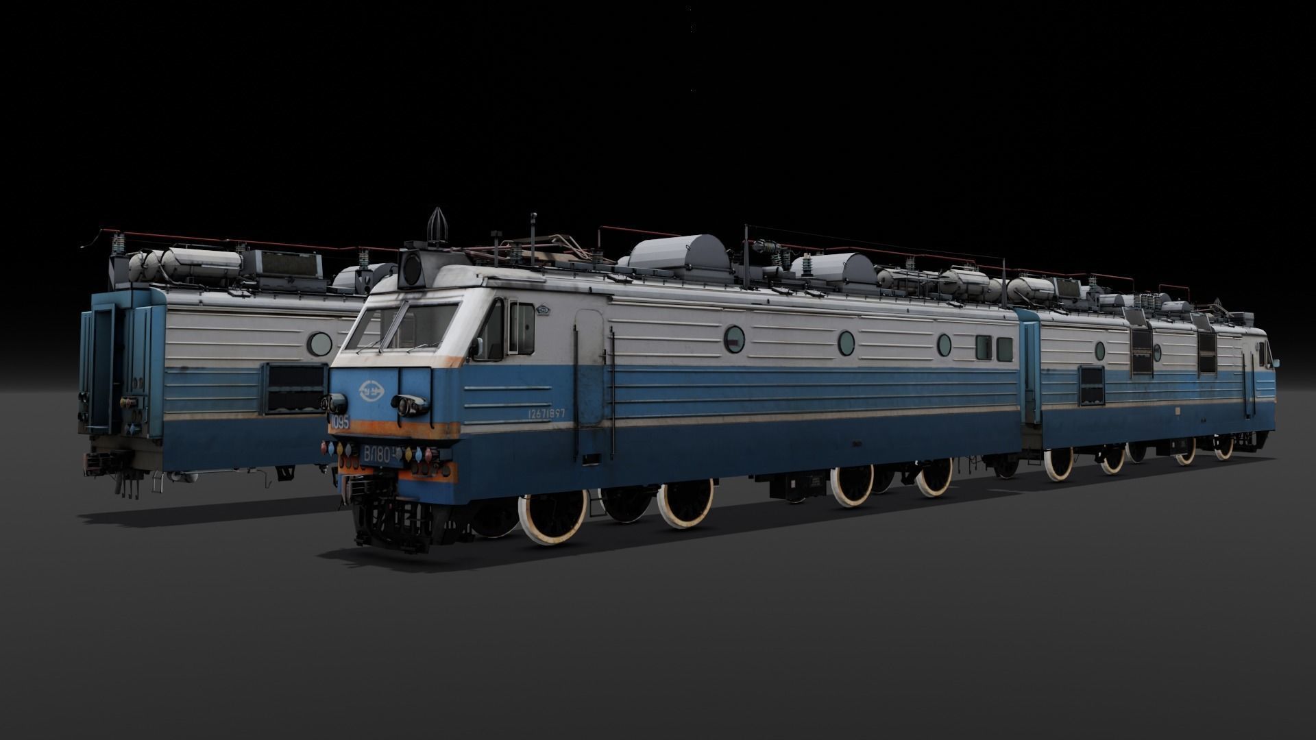 3D model Soviet-built VL80 P electric locomotive 3D Model VR / AR / low ...