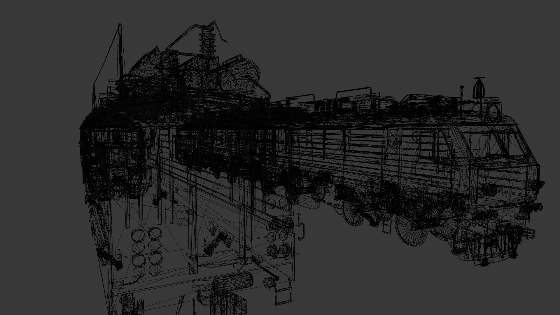 3D model Soviet-built VL80 P electric locomotive 3D Model VR / AR / low ...