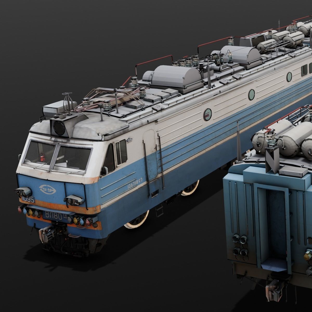 3D model Soviet-built VL80 P electric locomotive 3D Model VR / AR / low ...