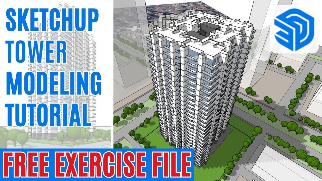 Model an Apartment Building in Sketchup Tutorial free 3D model | CGTrader