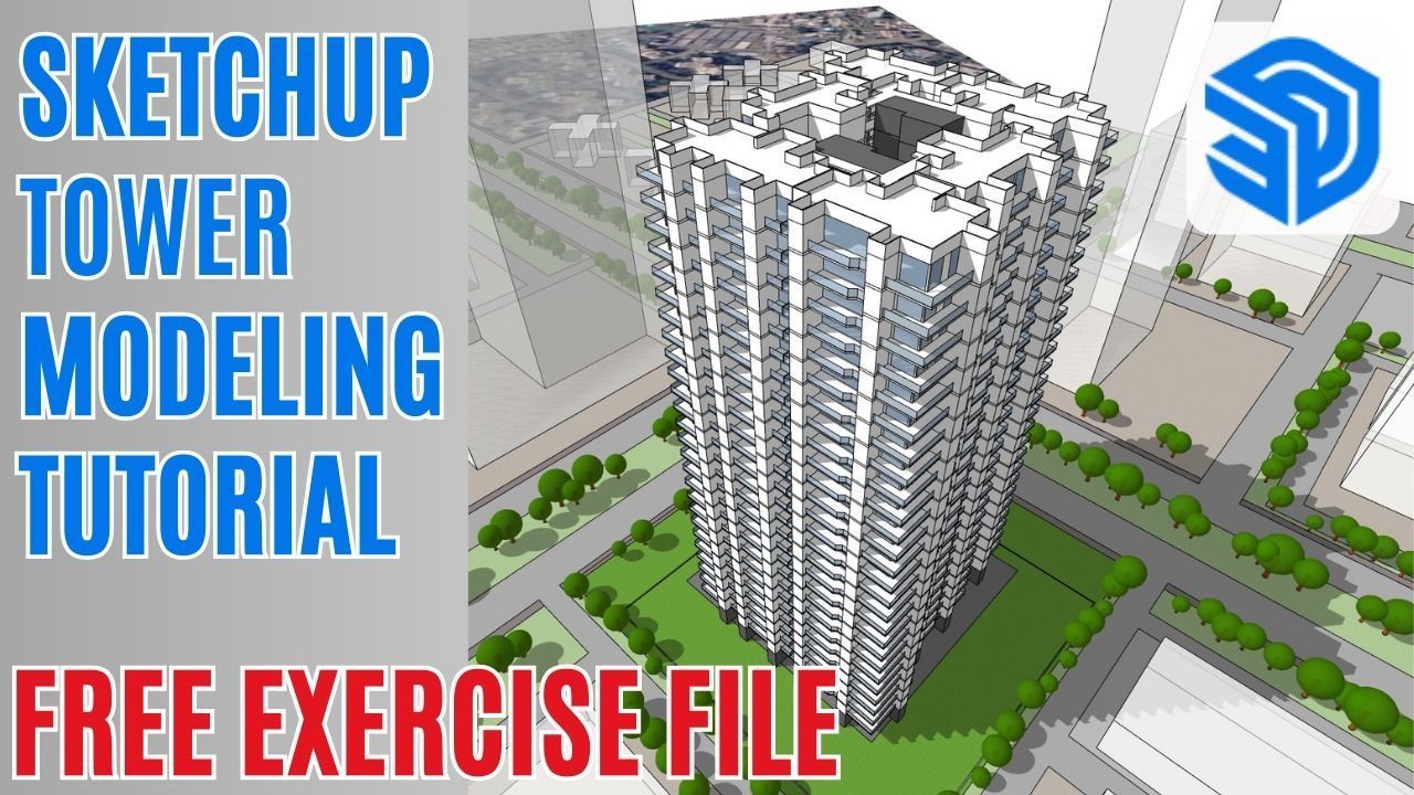 Model an Apartment Building in Sketchup Tutorial free 3D model | CGTrader