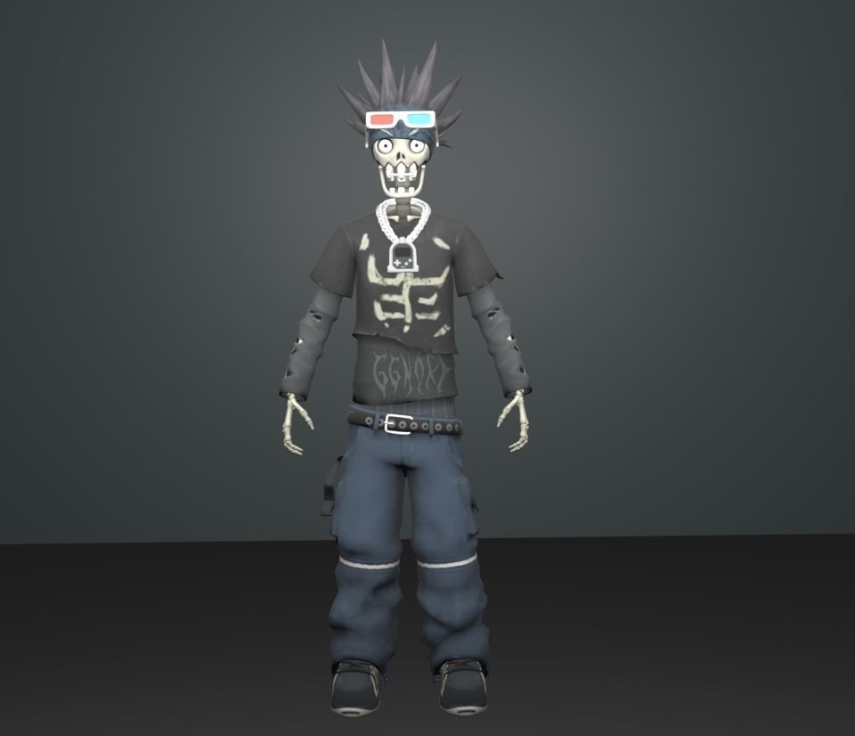bonejamin 3D model animated rigged | CGTrader