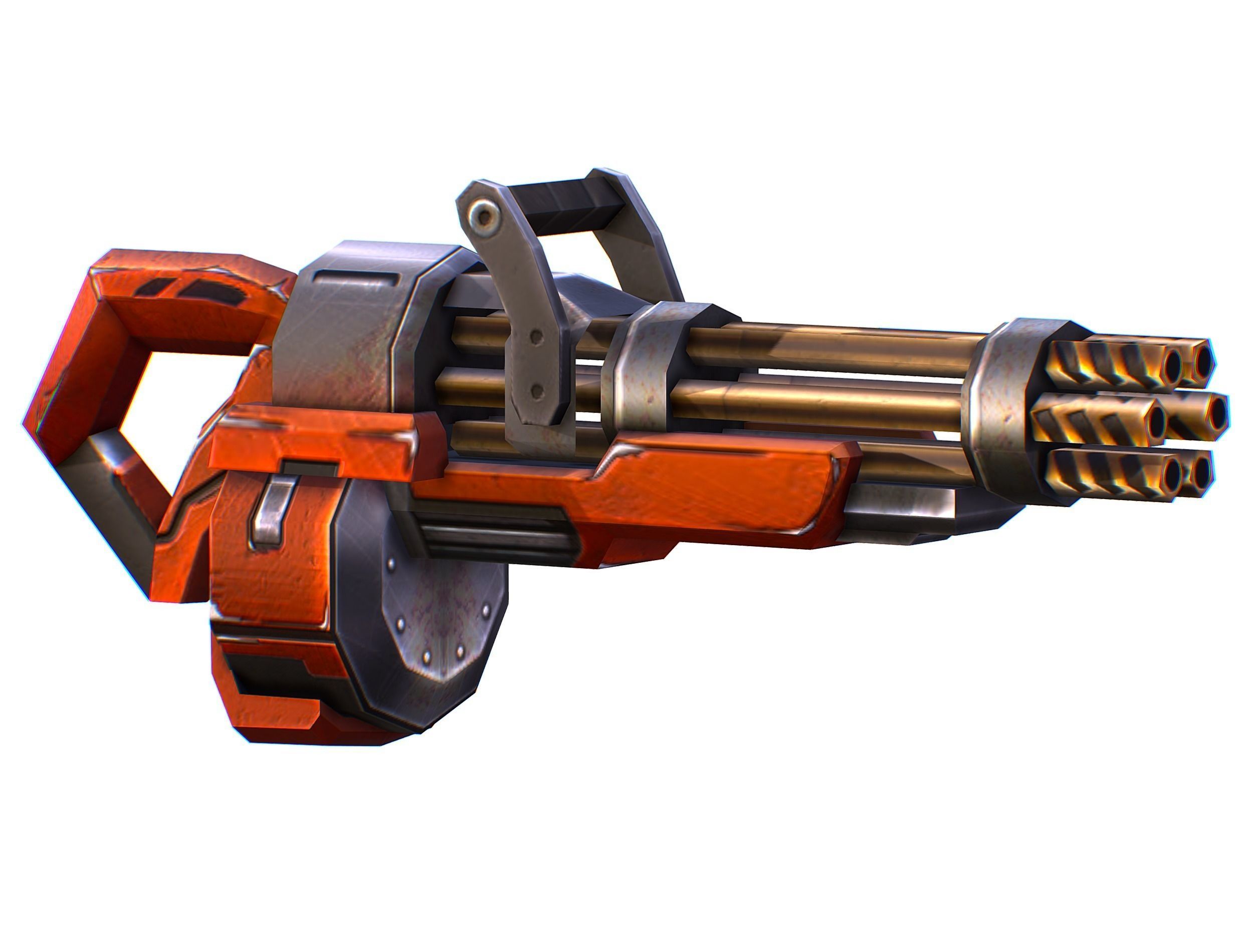 3D model Assault heavy machine gun cannon naff barrel blaster laser ...