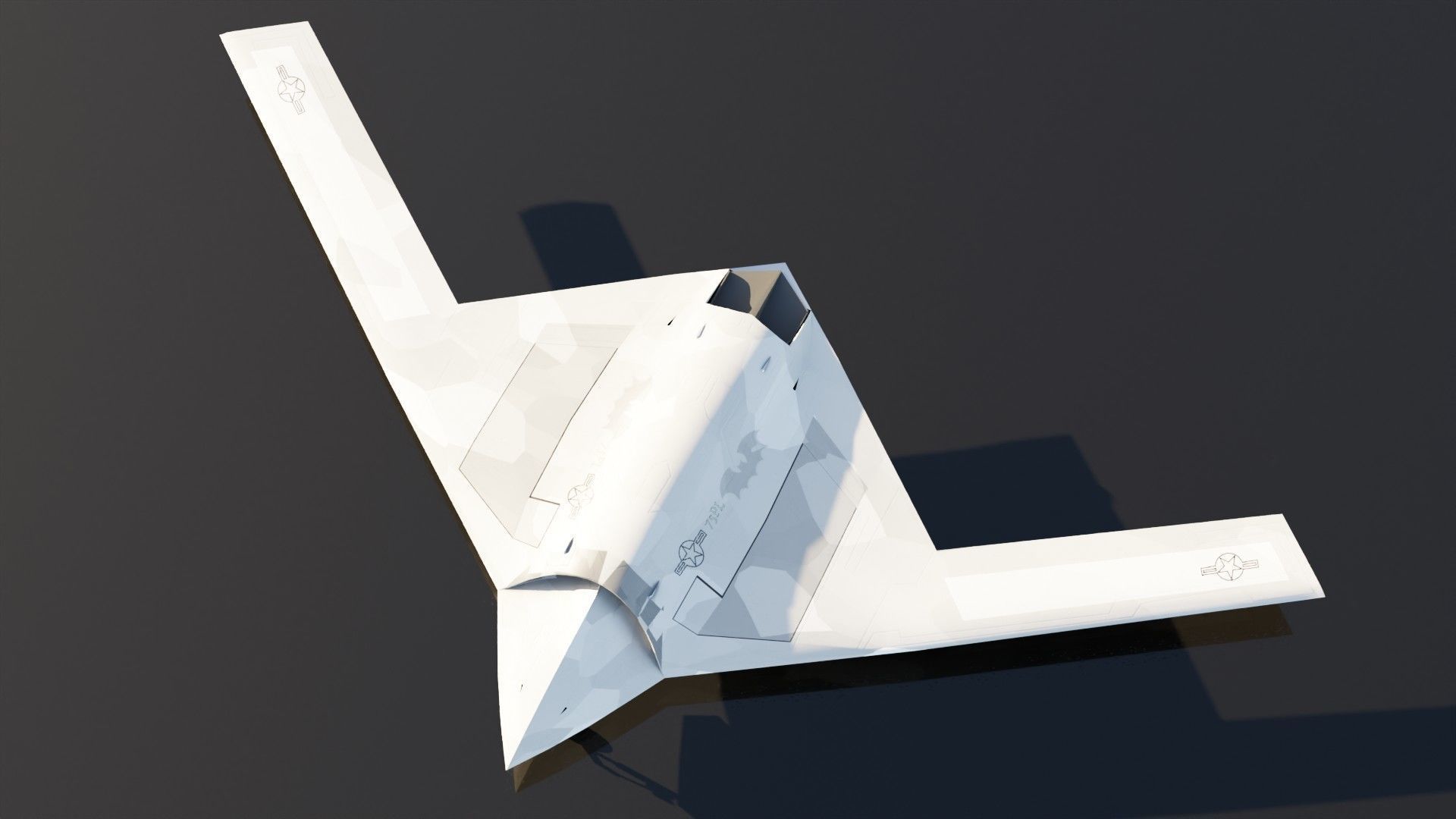 Northrop Grumman RQ-180 White Bat - FREE free VR / AR / low-poly 3D model animated rigged | CGTrader