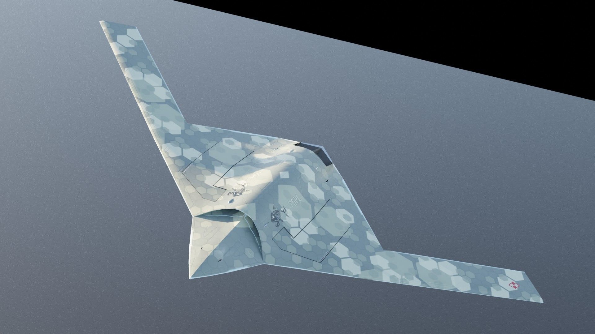 Northrop Grumman RQ-180 White Bat - FREE free VR / AR / low-poly 3D model animated rigged | CGTrader