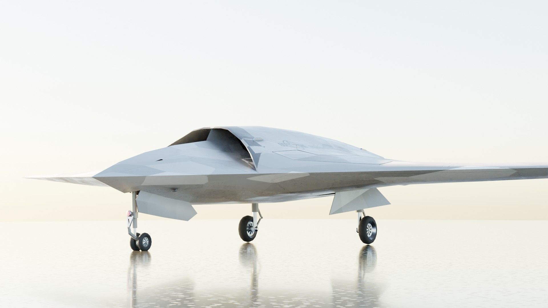 Northrop Grumman RQ-180 White Bat - FREE free VR / AR / low-poly 3D model animated rigged | CGTrader