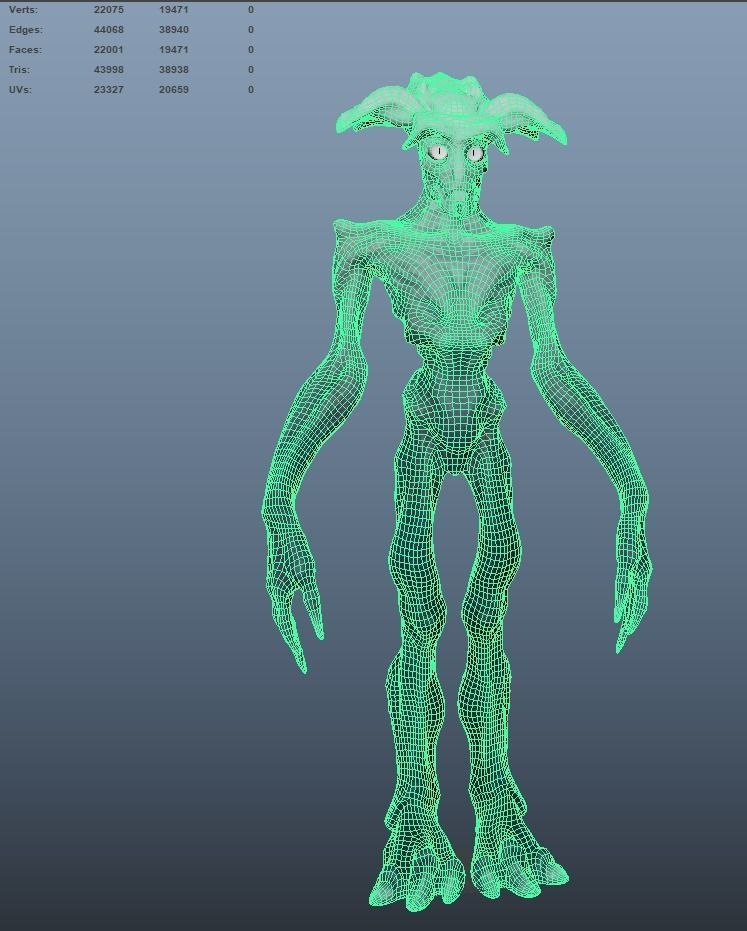 Alien free VR / AR / low-poly 3D model rigged | CGTrader