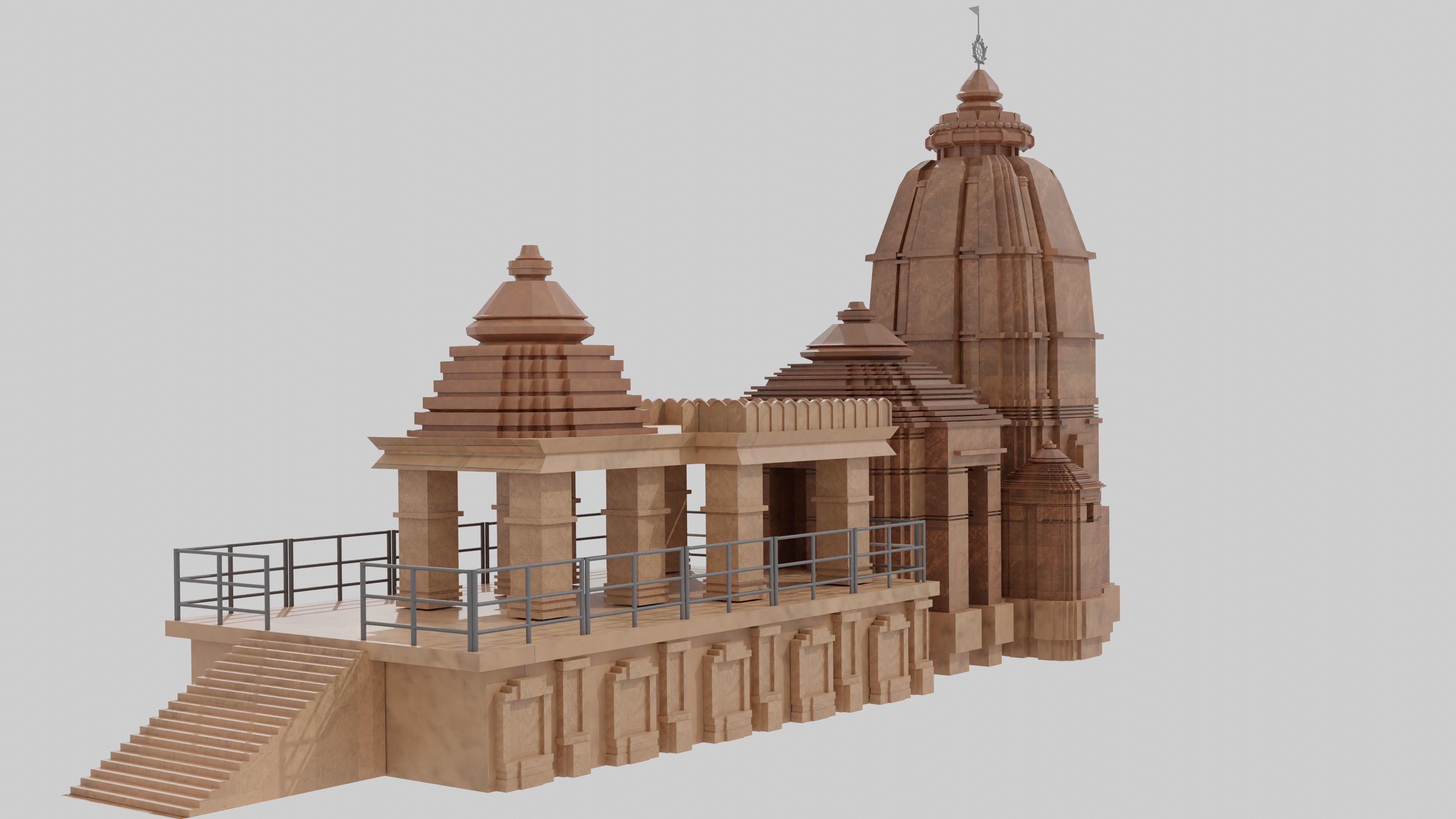 Shri Jagannath Puri Dham Temple 3D Printable Miniature 3D model 3D ...