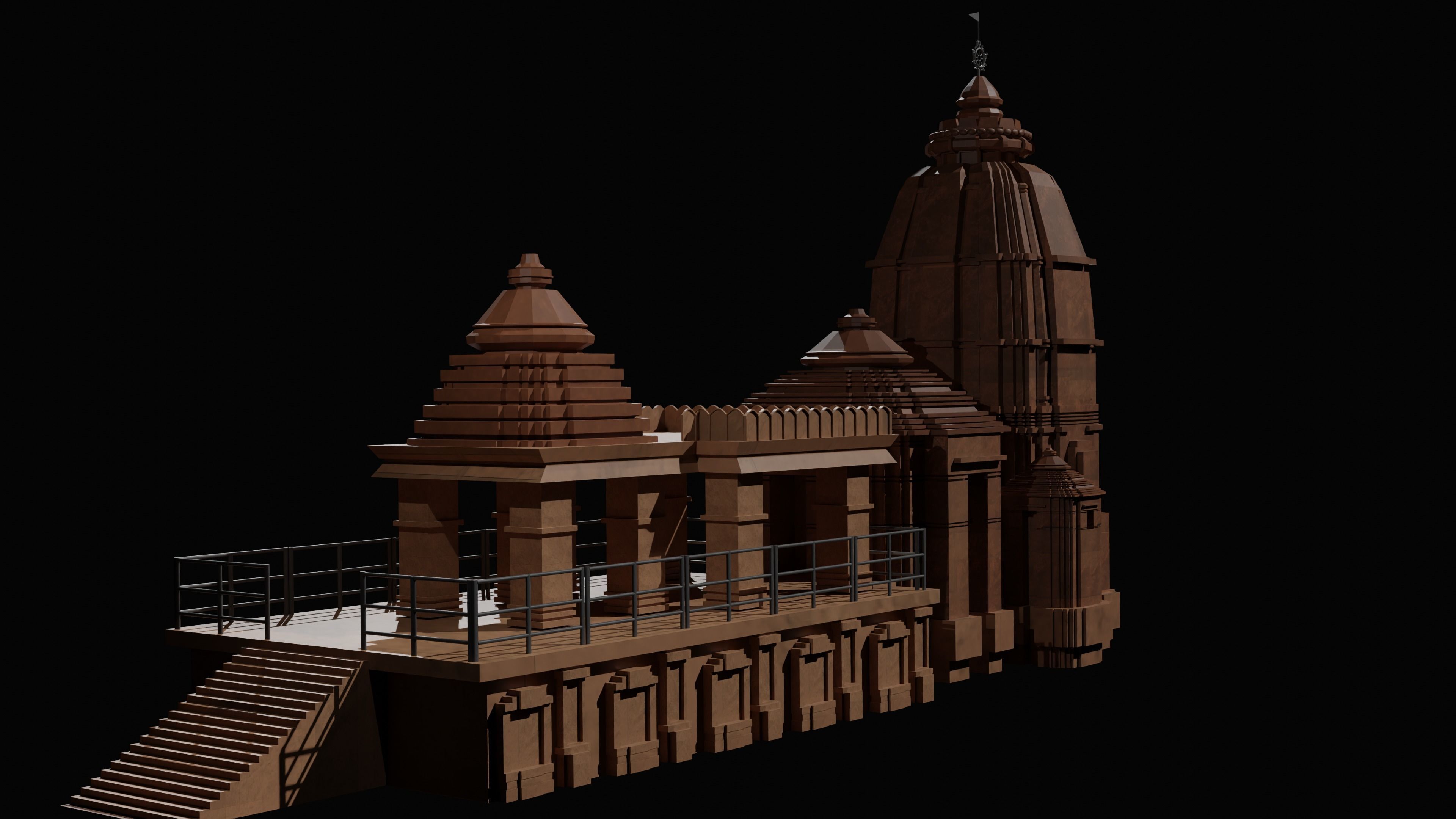 Shri Jagannath Puri Dham Temple 3D Printable Miniature 3D model 3D ...