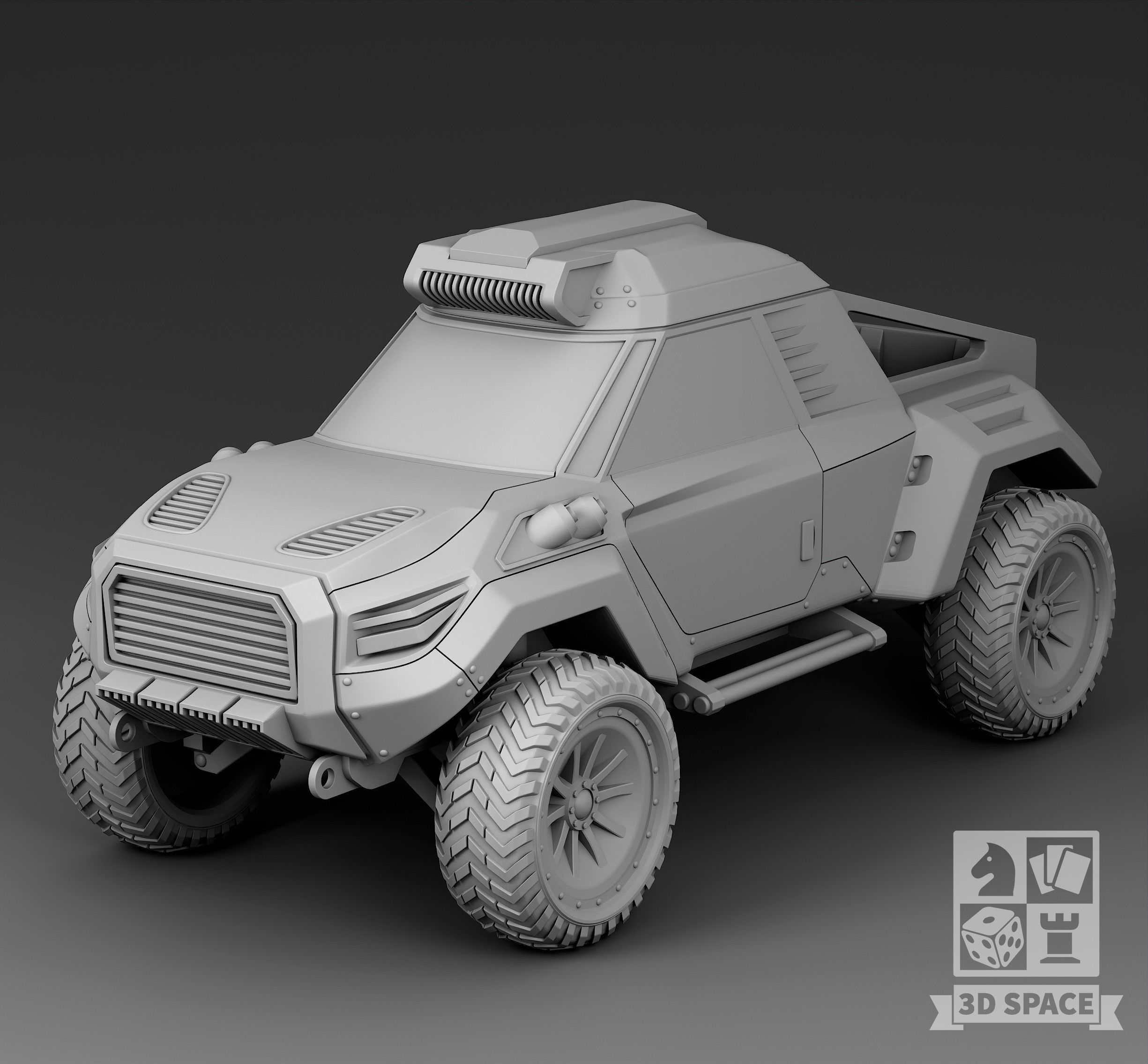 Futuristic Crossover 3D model 3D printable | CGTrader