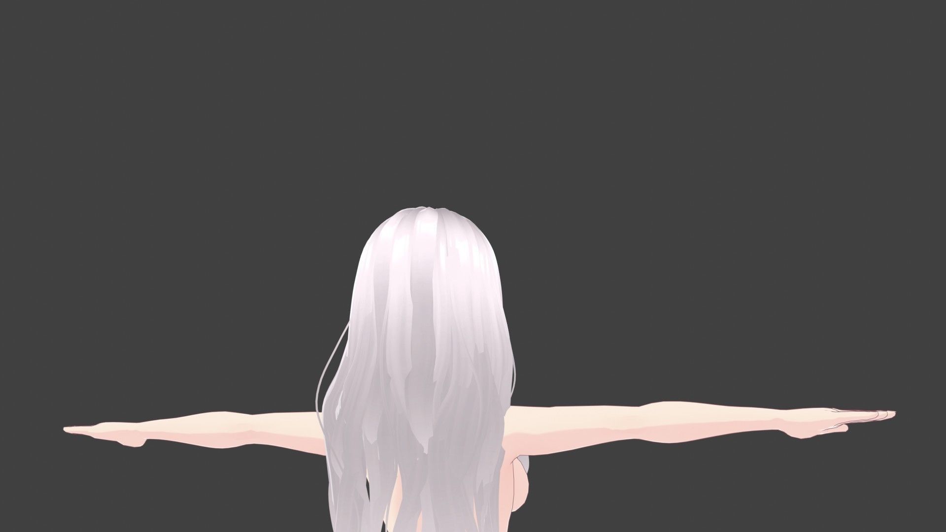 3D model T pose rigged model - Yunohana Yuna anime girl 3D model VR ...